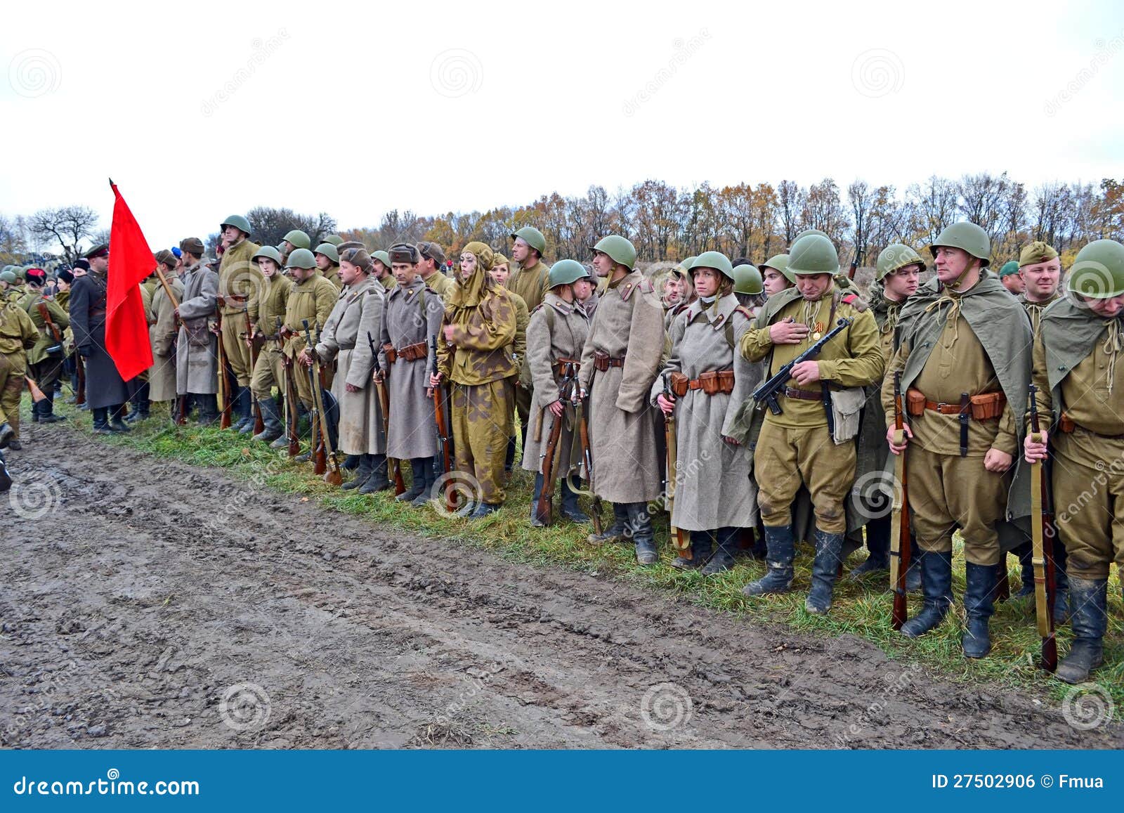 Military Reconstruction Devoted To Free Kiev. Editorial Photo - Image ...