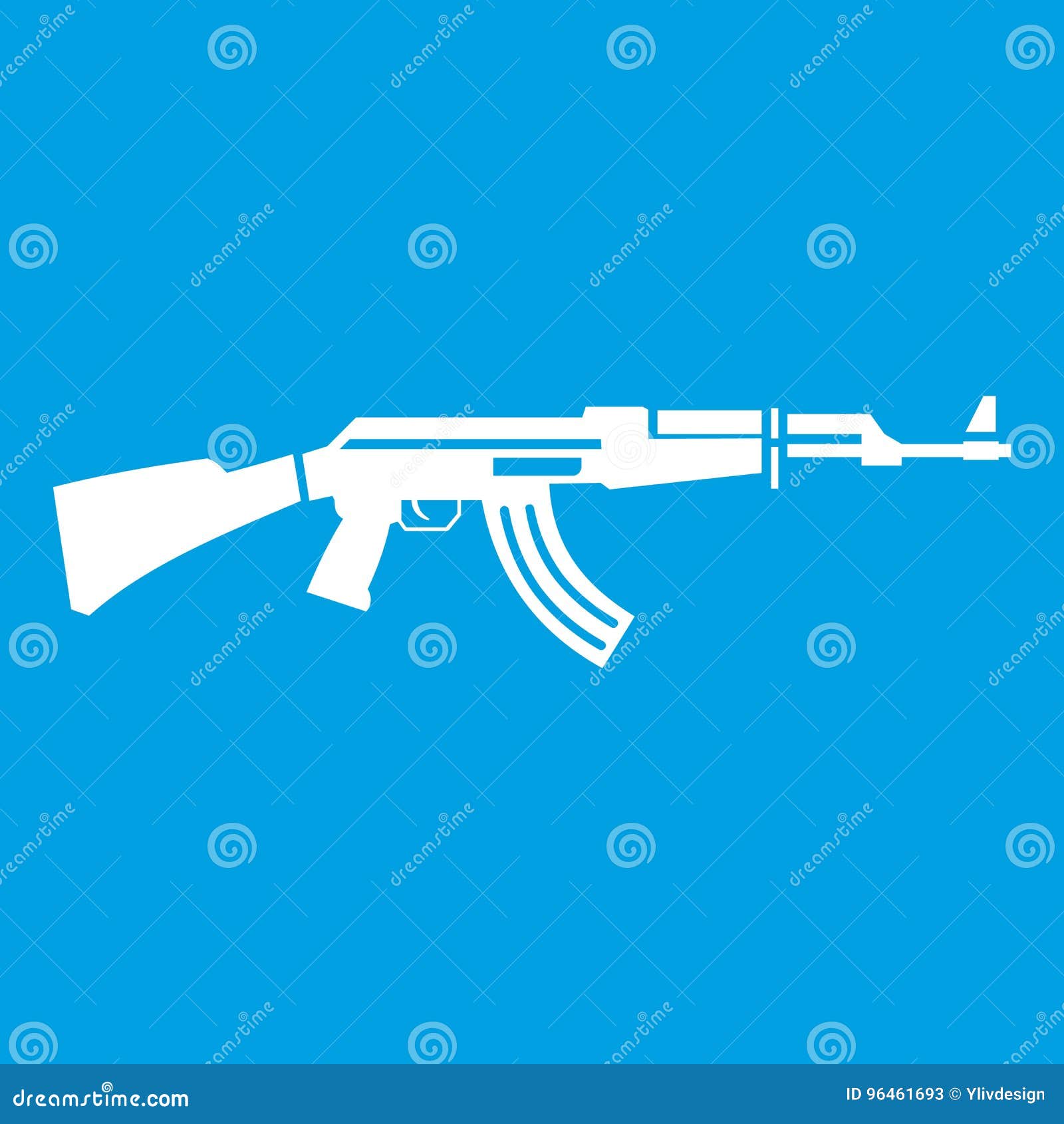 Military Rifle Army Anti Tank Rocket Grenade Gun Isometric Icon On A ...