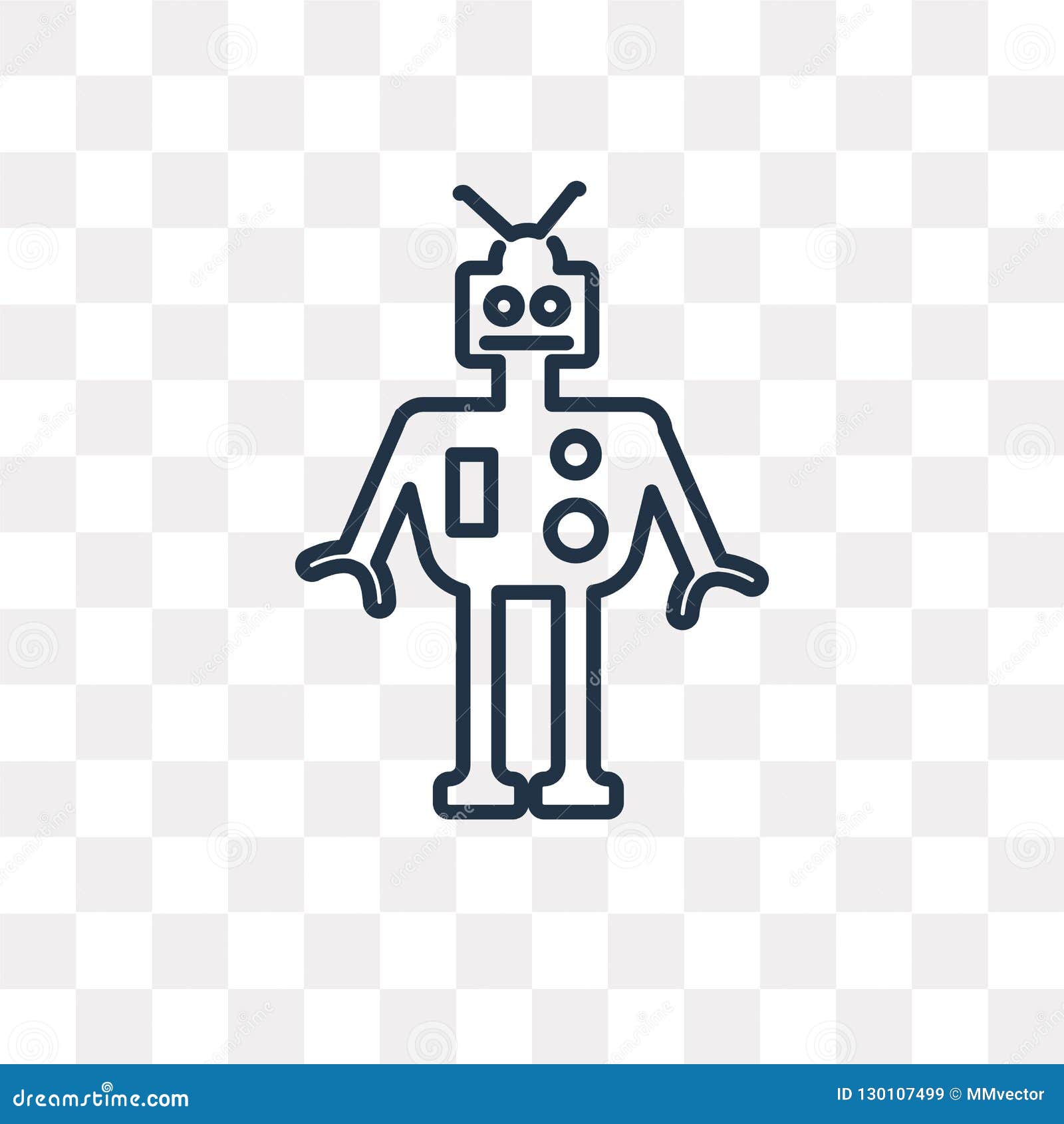 Military Robot Machine Vector Icon Isolated on Transparent Backg Stock ...