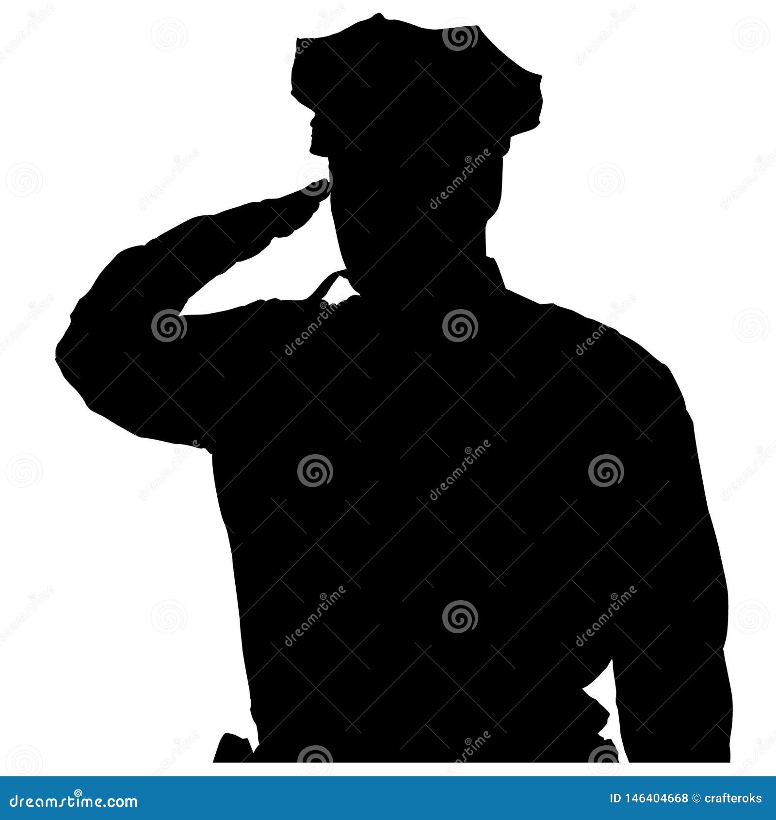 Military Salute Vector Illustration by Crafteroks Stock Vector ...