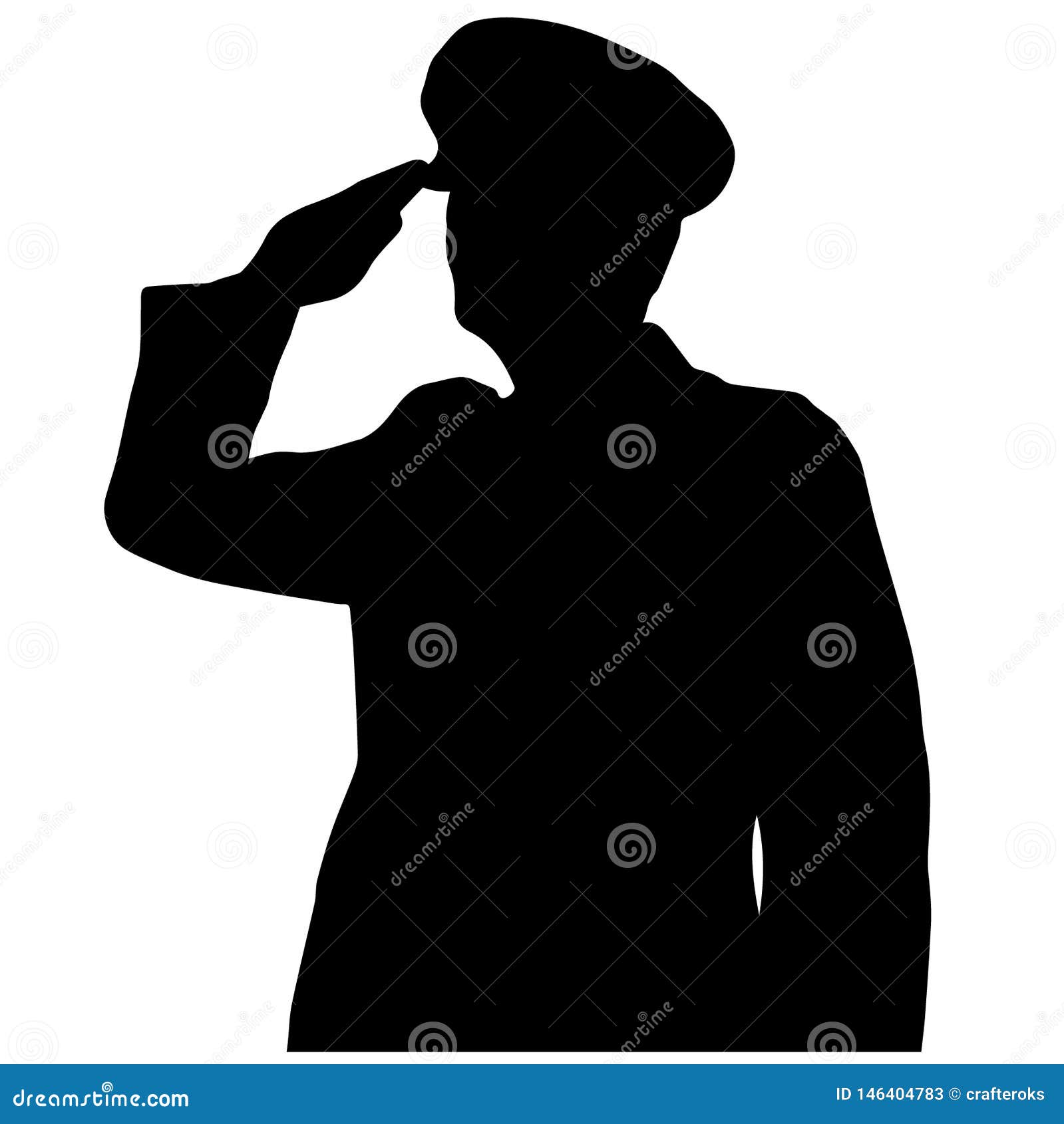 Police Salute Silhouette
