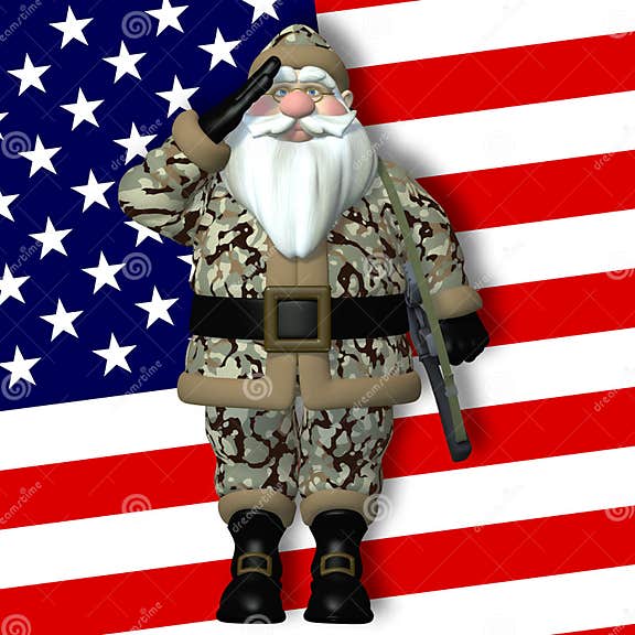 Military Santa stock illustration. Illustration of remember - 24650159