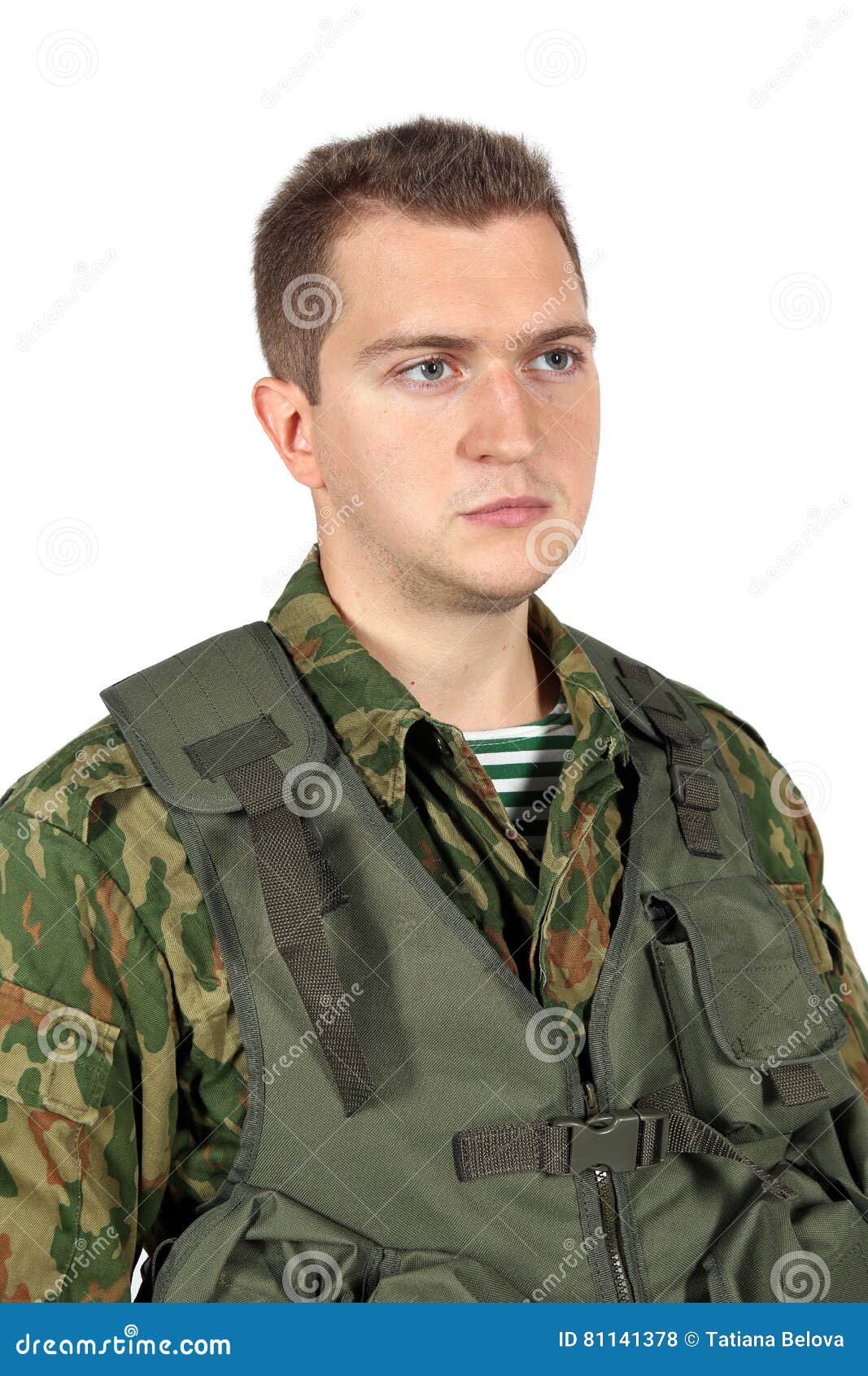 Military Serviceman Portrait. Stock Photo - Image of military, posing ...