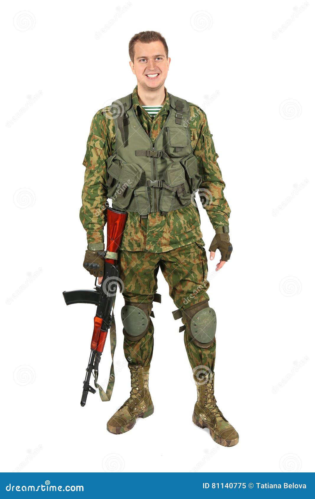 Military Serviceman Smiling. Portrait Stock Image - Image of ...