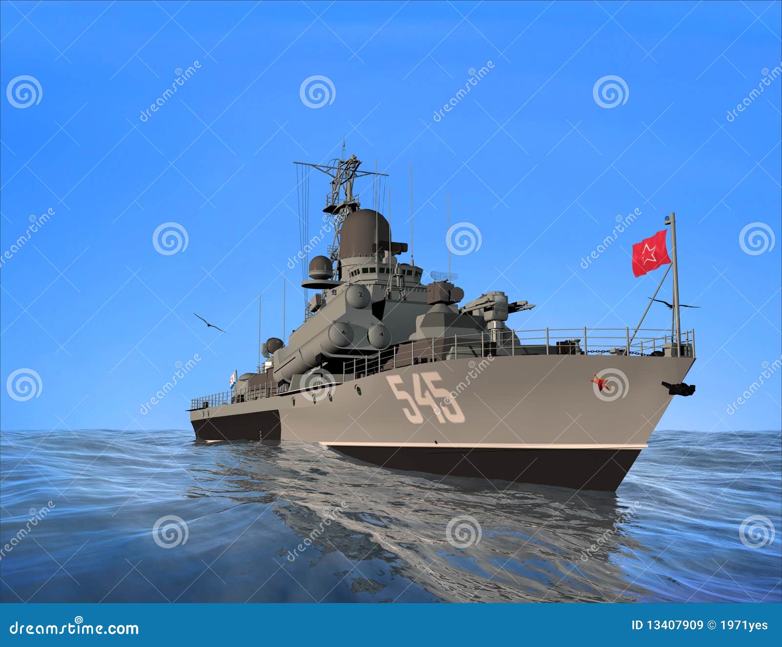 Military Ship. Top, Front And Side View. Battleship 3d Model ...