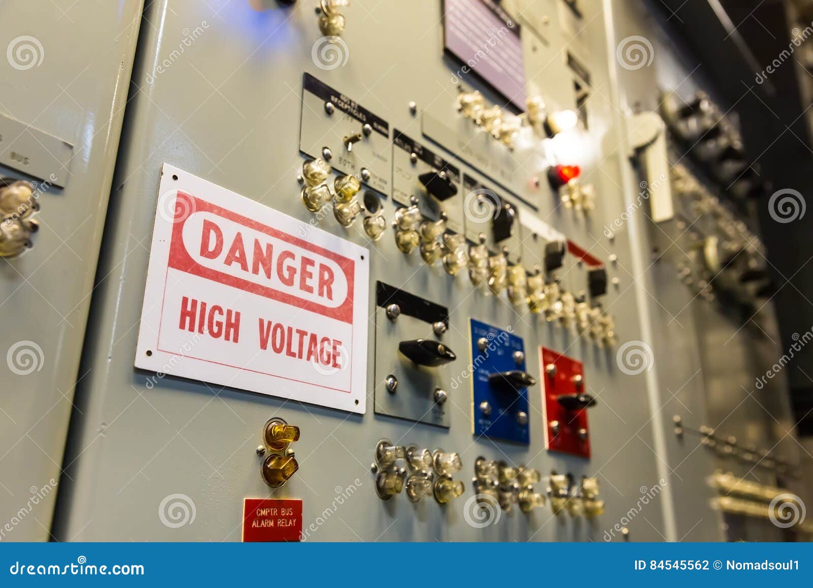 Military Ship High Voltage Control Panel. Stock Photo - Image of ...