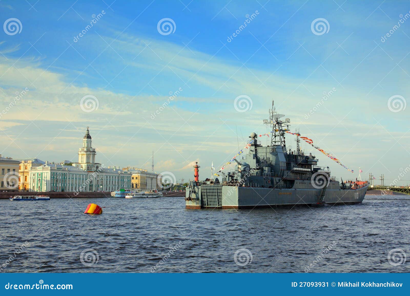 Military Ship on Neva River - Day of the Navy Editorial Photo - Image ...