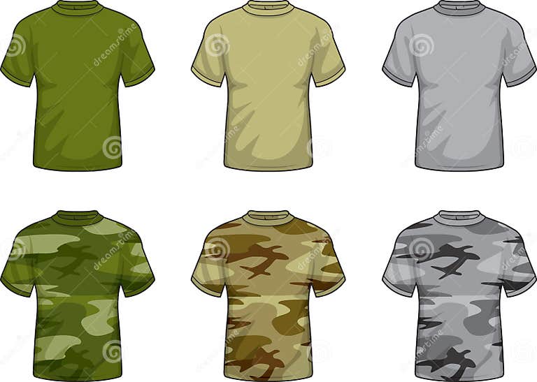 Military Shirts stock vector. Illustration of army, desert - 1952916