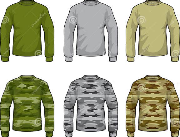 Military Shirts stock vector. Illustration of camouflage - 3874354