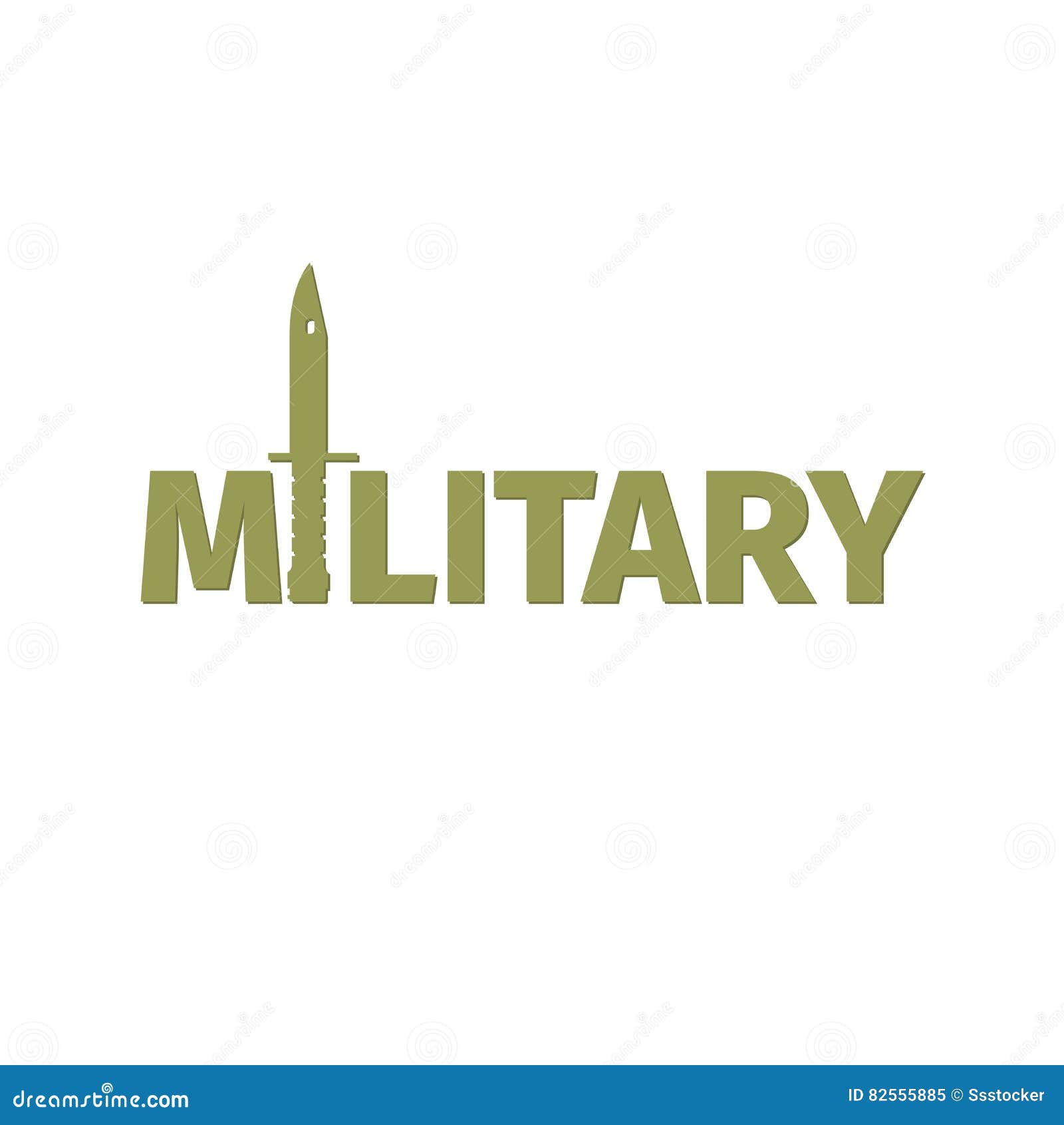Military Shop Logo Design with Kinfe Stock Vector - Illustration of ...