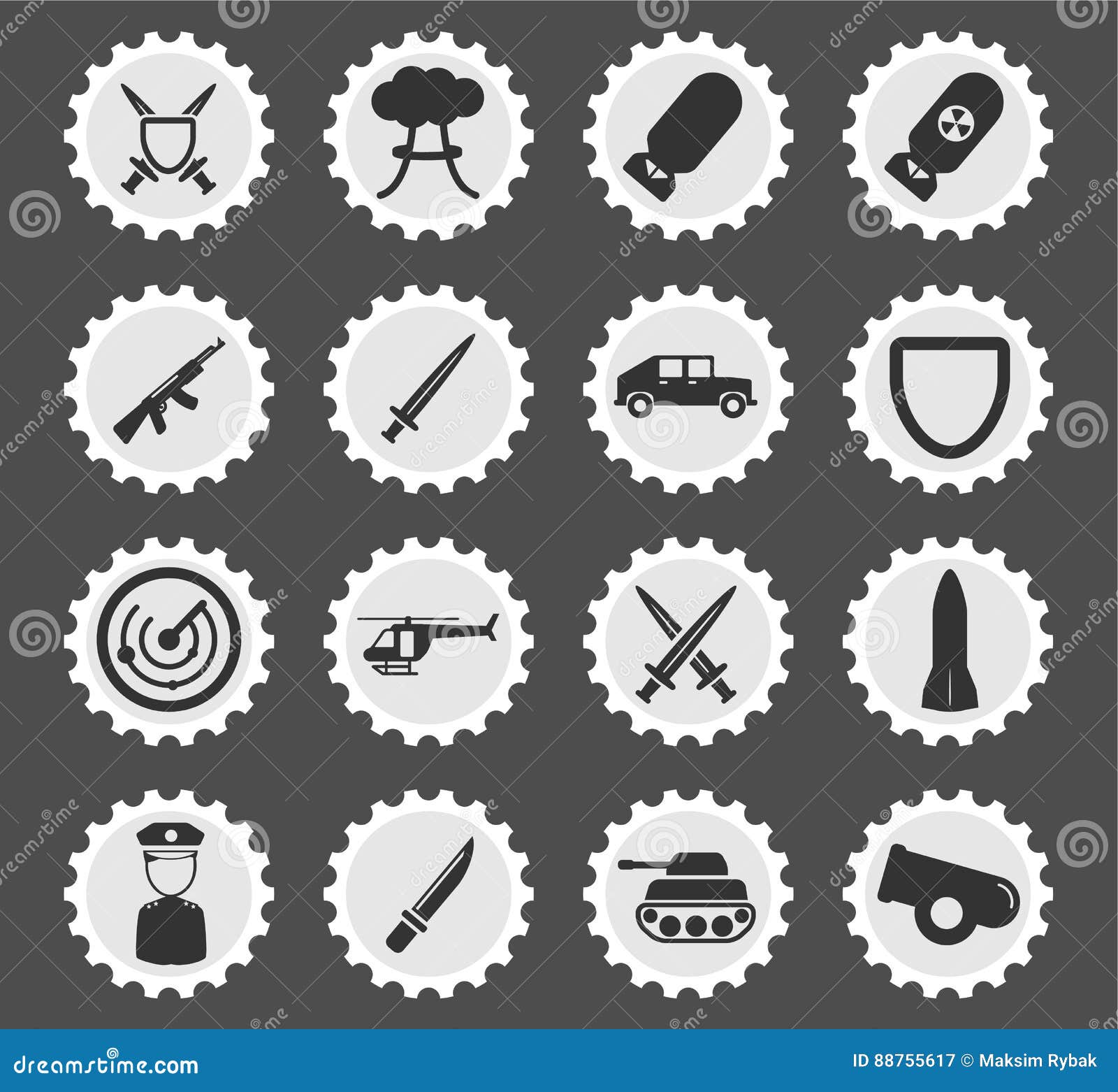 War Humvee Icons Stock Illustration | CartoonDealer.com #86672242