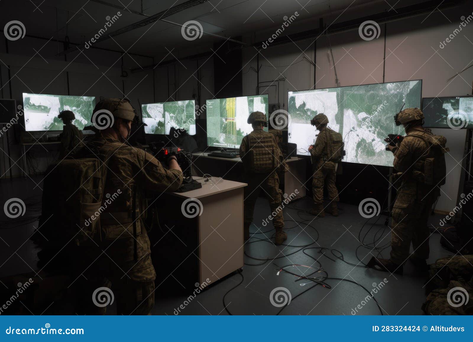 Military Simulation, with Soldiers Training for Urban Combat in Vr ...