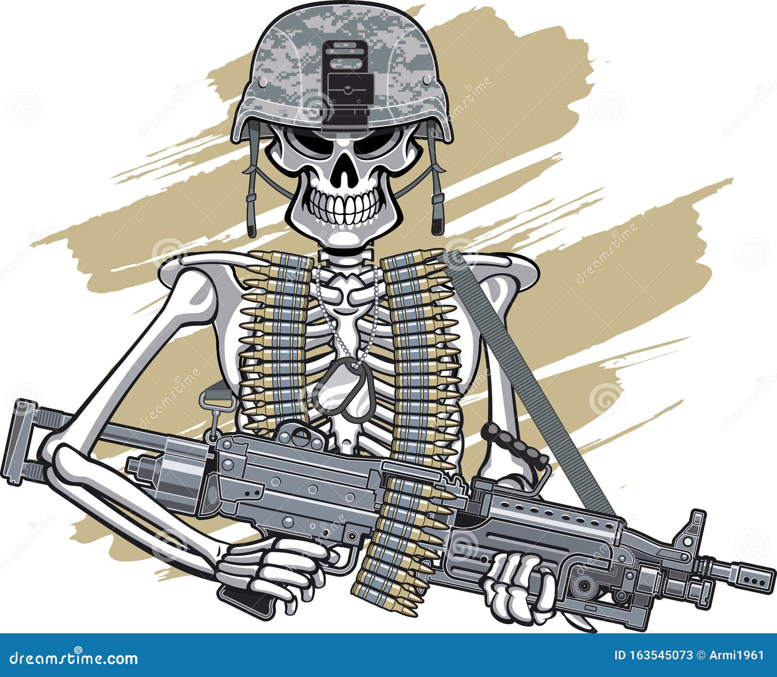 Military skull image stock vector. Illustration of military - 163545073