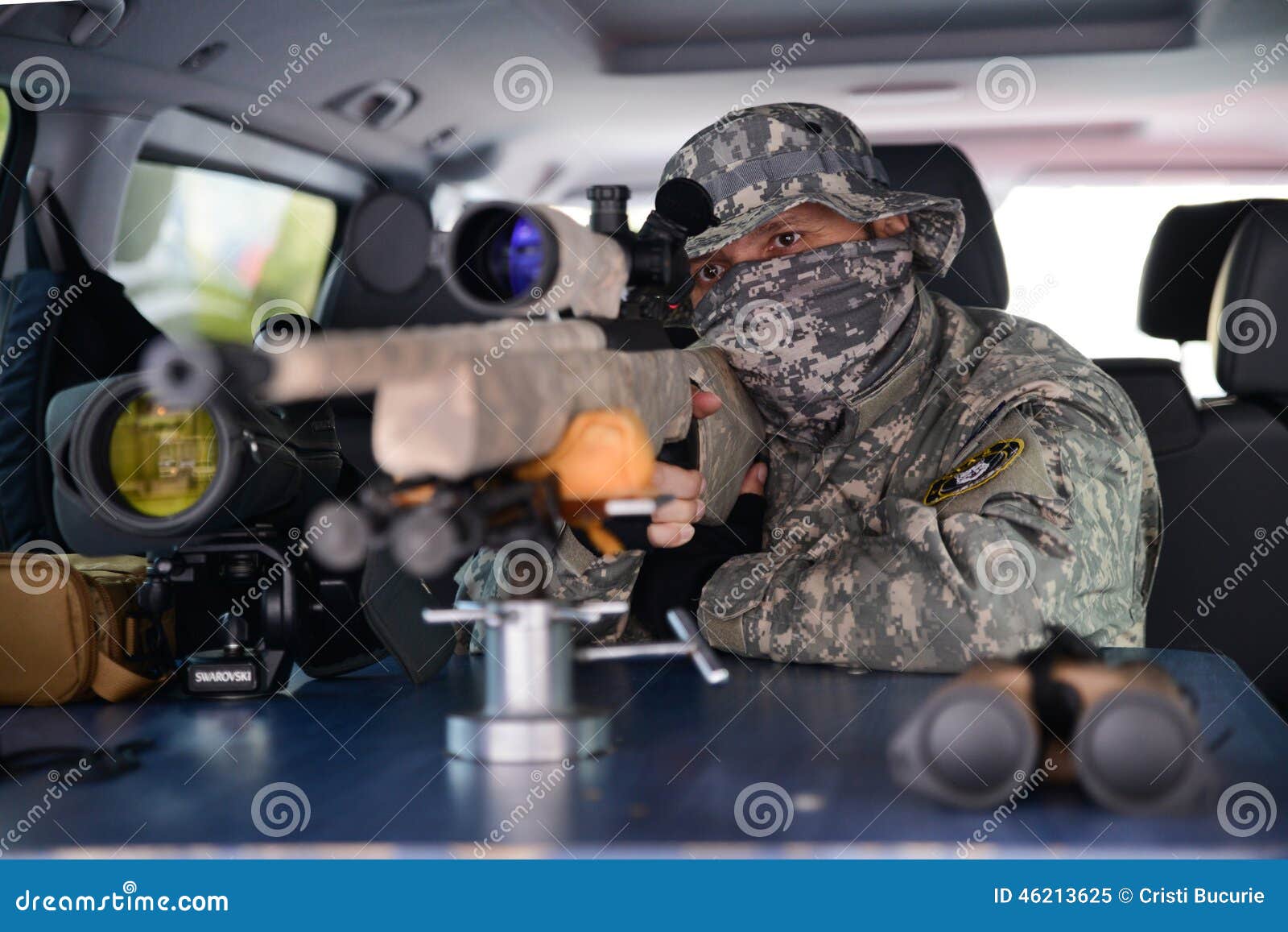 Military sniper editorial image. Image of shotgun, enemy - 46213625