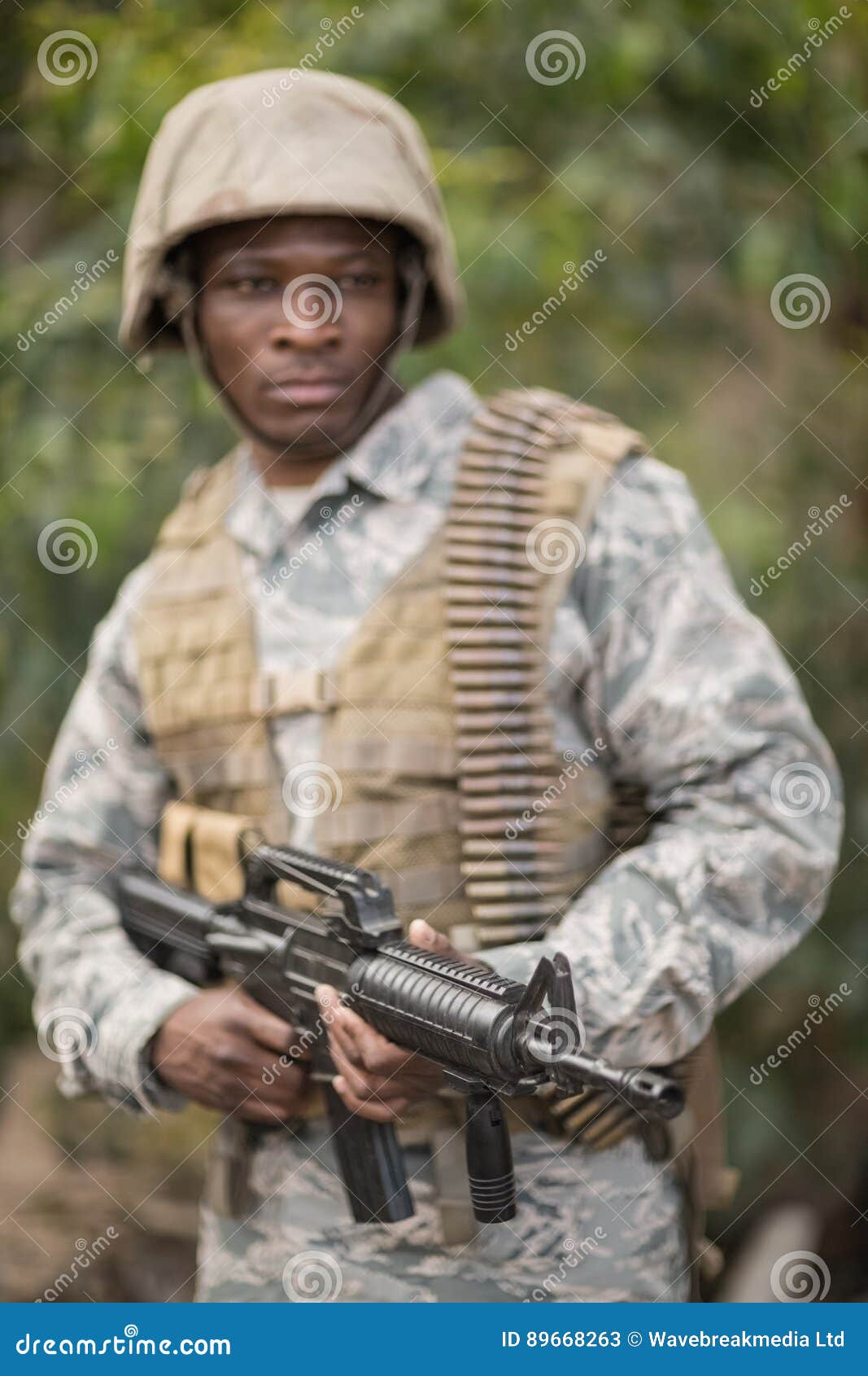 Military Soldier Guarding with a Rifle Stock Image - Image of alertness ...