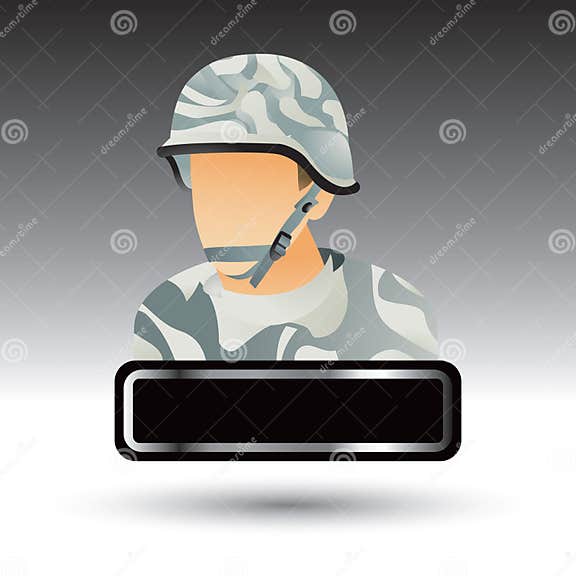 Military soldier nameplate stock vector. Illustration of guard - 11142890