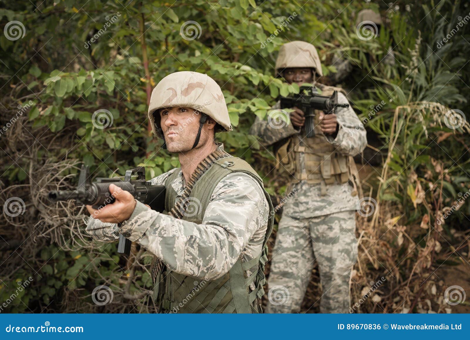 Military Soldiers during Training Exercise with Weapon Stock Photo ...