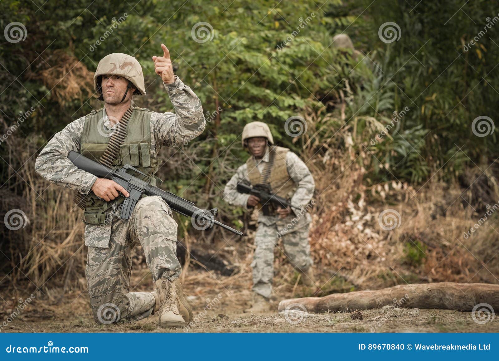 Military Soldiers during Training Exercise with Weapon Stock Photo ...