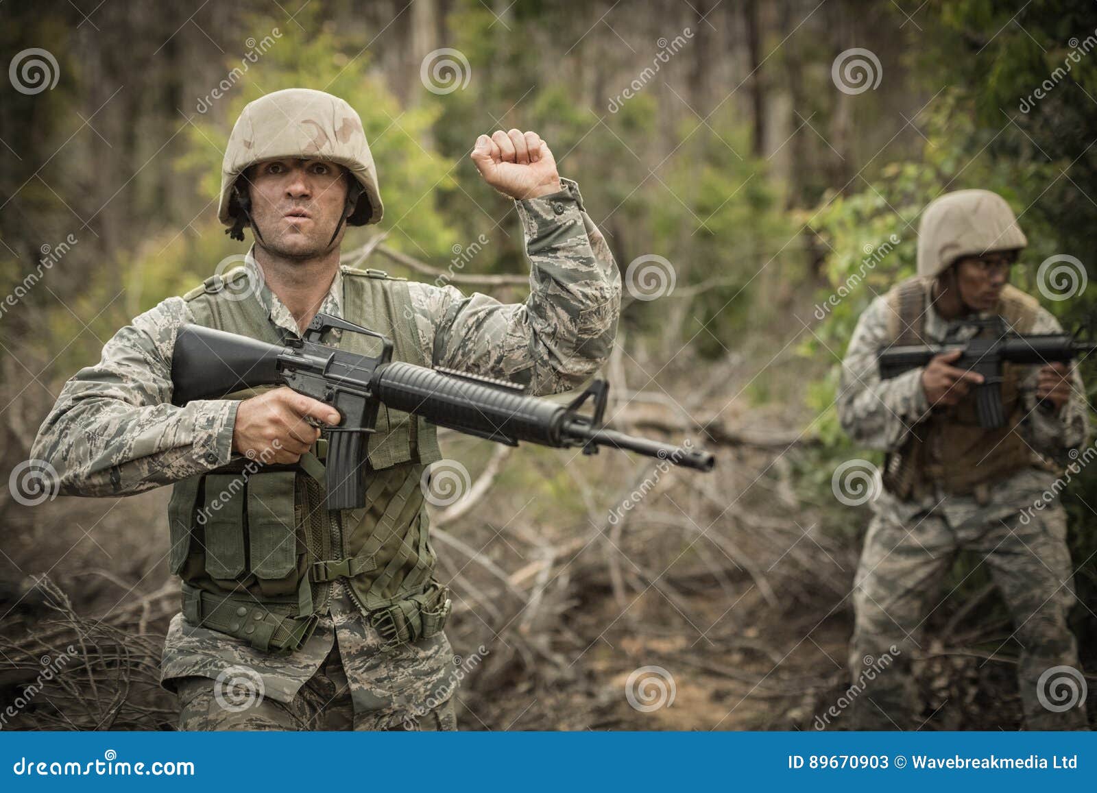 Military Soldiers during Training Exercise with Weapon Stock Image ...