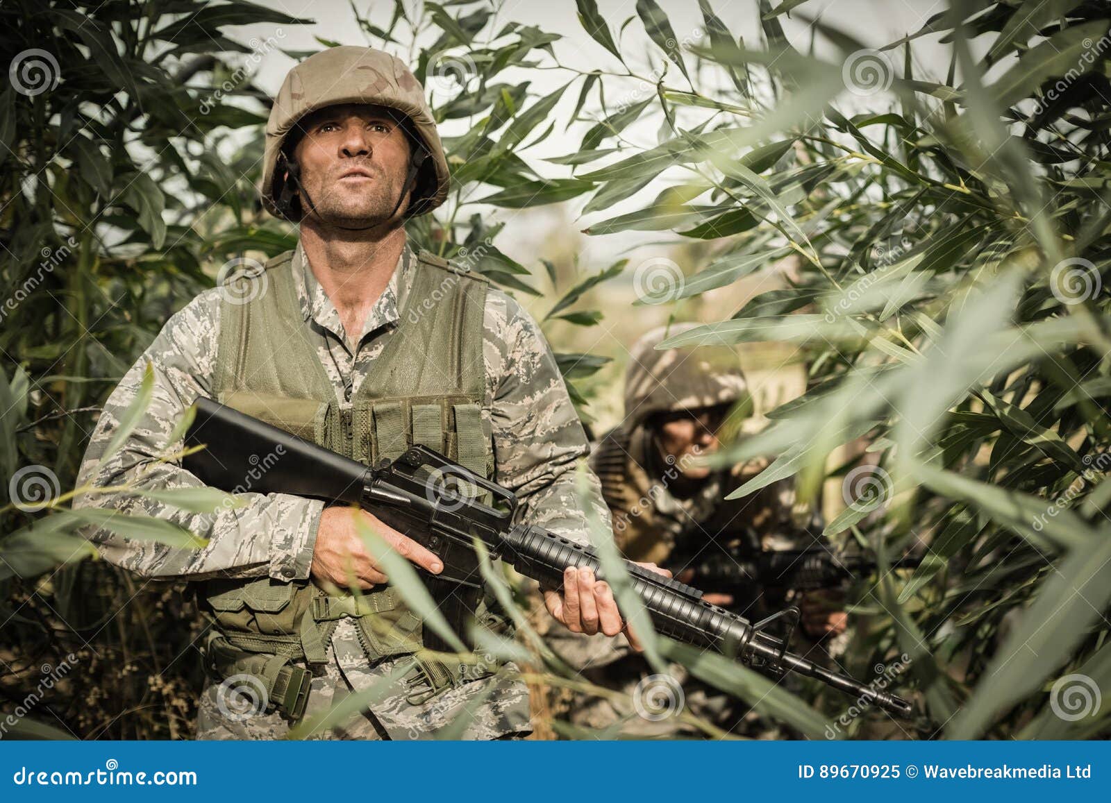 Military Soldiers during Training Exercise with Weapon Stock Image ...