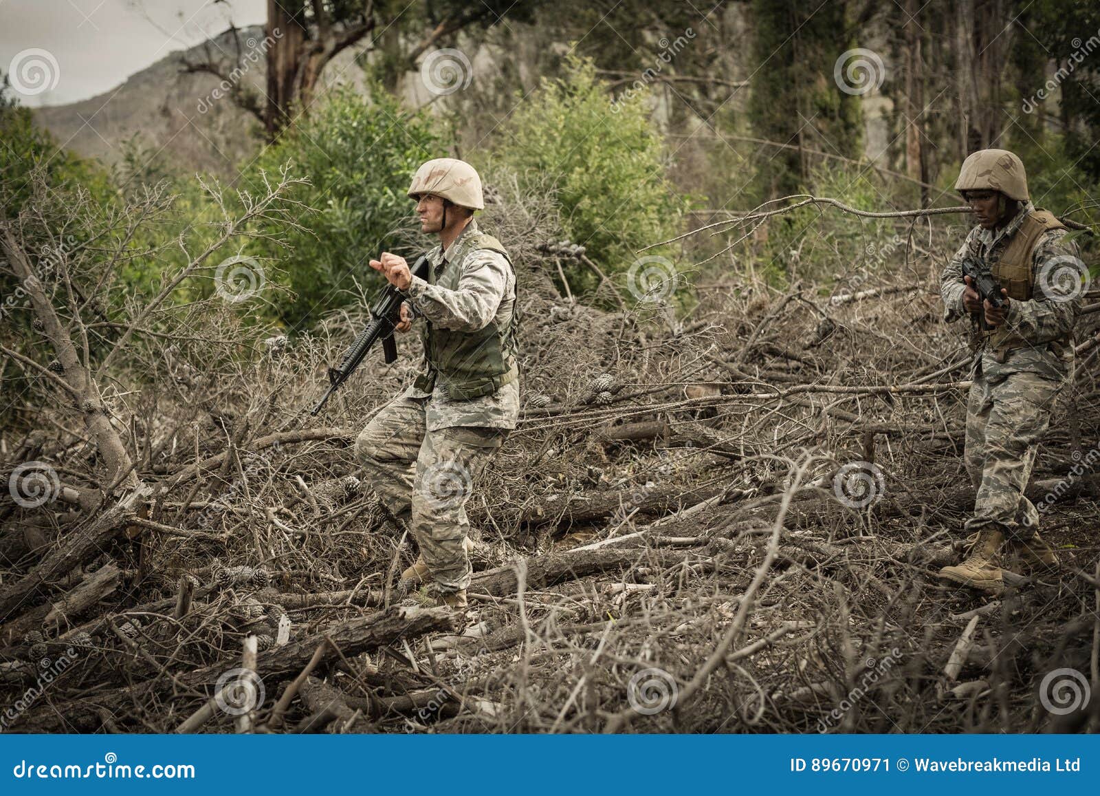 Military Soldiers during Training Exercise with Weapon Stock Image ...