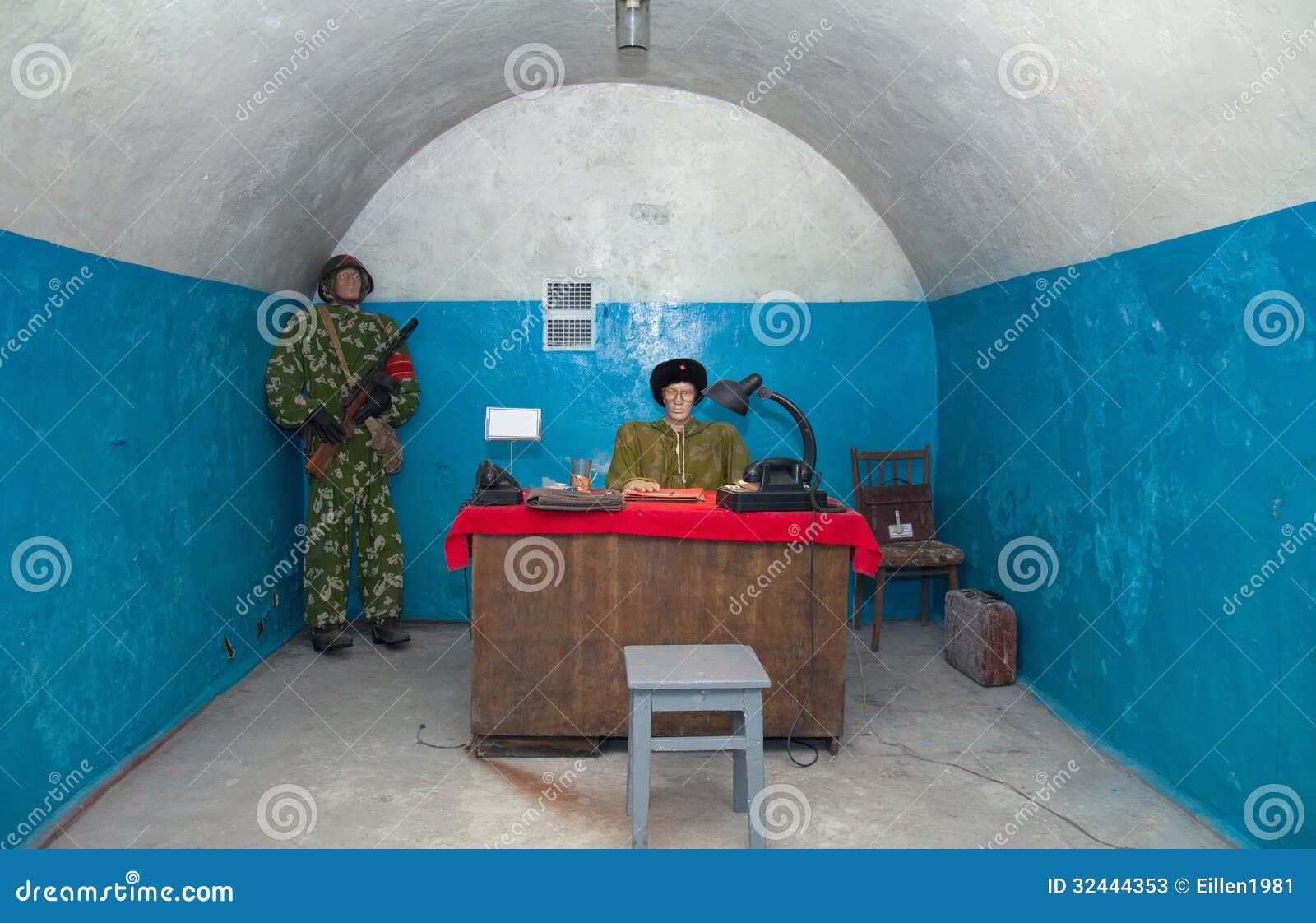 Military soviet bunker editorial stock photo. Image of chair - 32444353