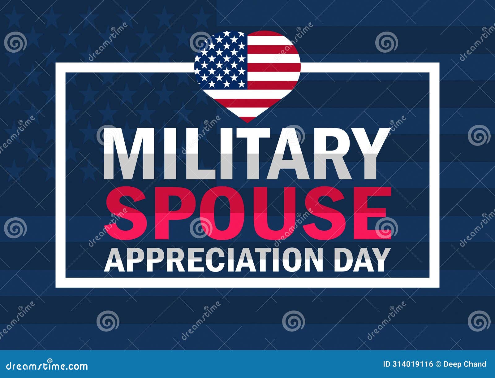Military Spouse Appreciation Day, Background Stock Illustration ...