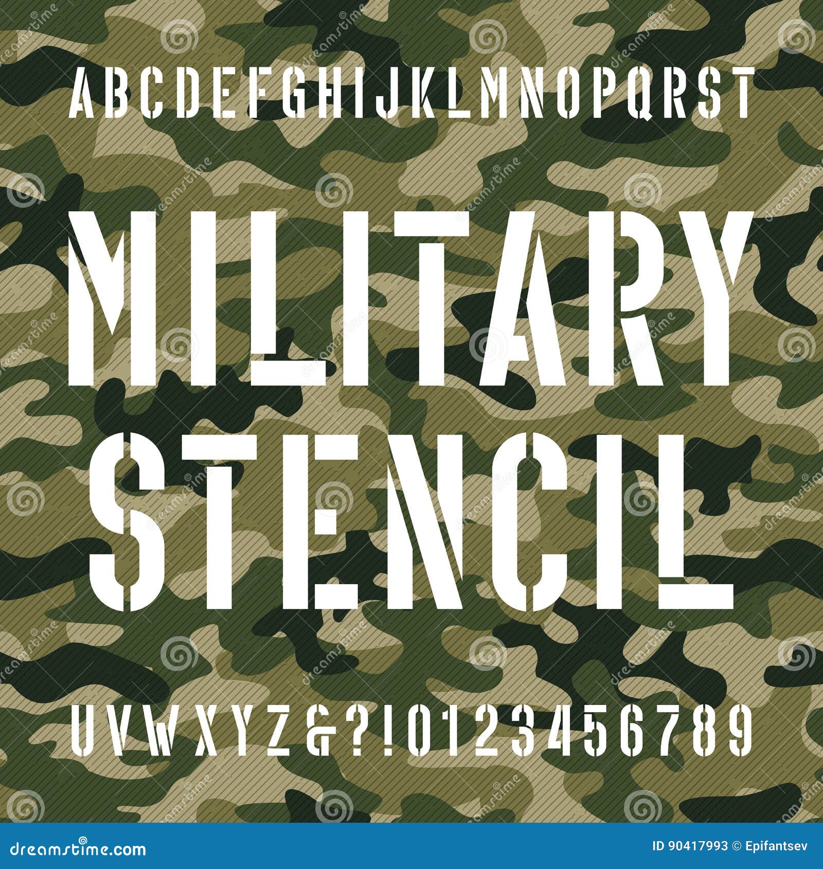 Military Stencil Font. Army Stencil Alphabet And Numbers On Camouflage ... Military Stencil Font. Army Stencil Alphabet And Numbers On Camouflage ...
