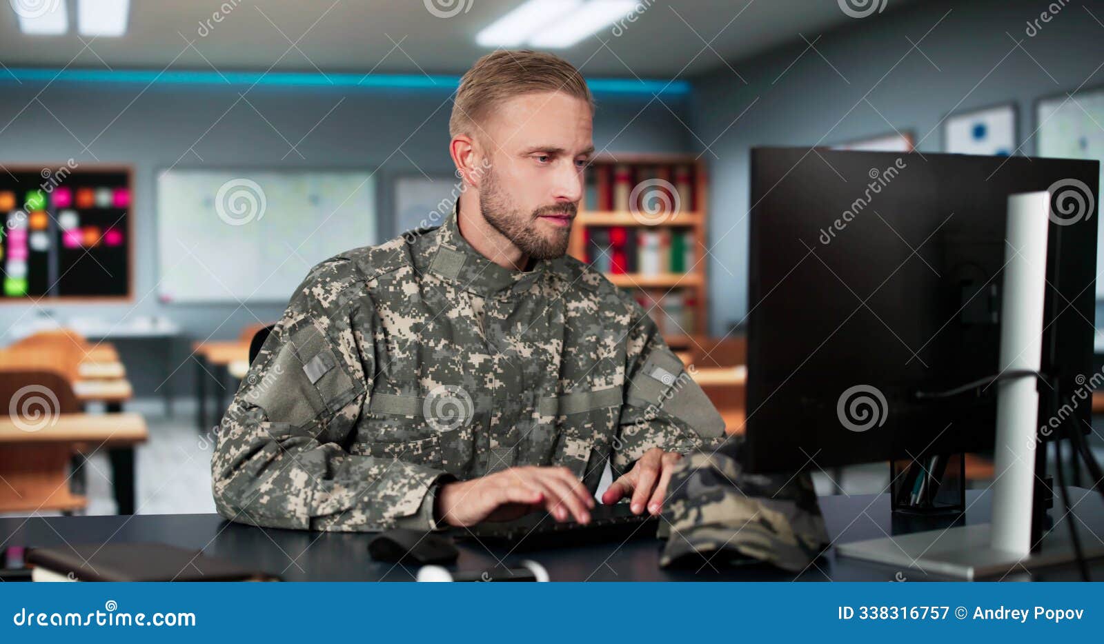 Military Student Education. Army Soldier Veteran Stock Image - Image of ...