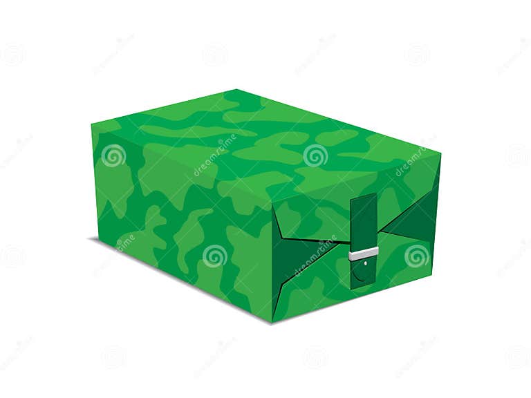 Military Style Box Vector Illustration Stock Vector - Illustration of ...