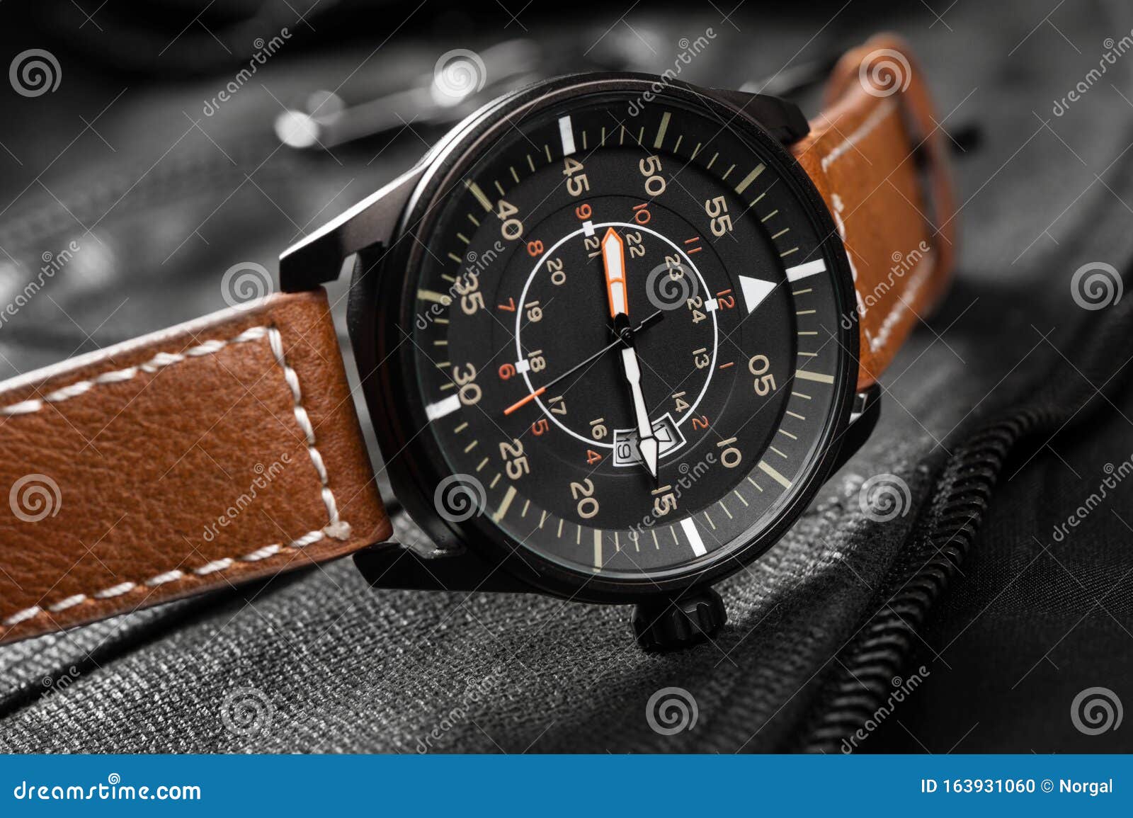 Military style watch stock photo. Image of caliber, instrument - 163931060