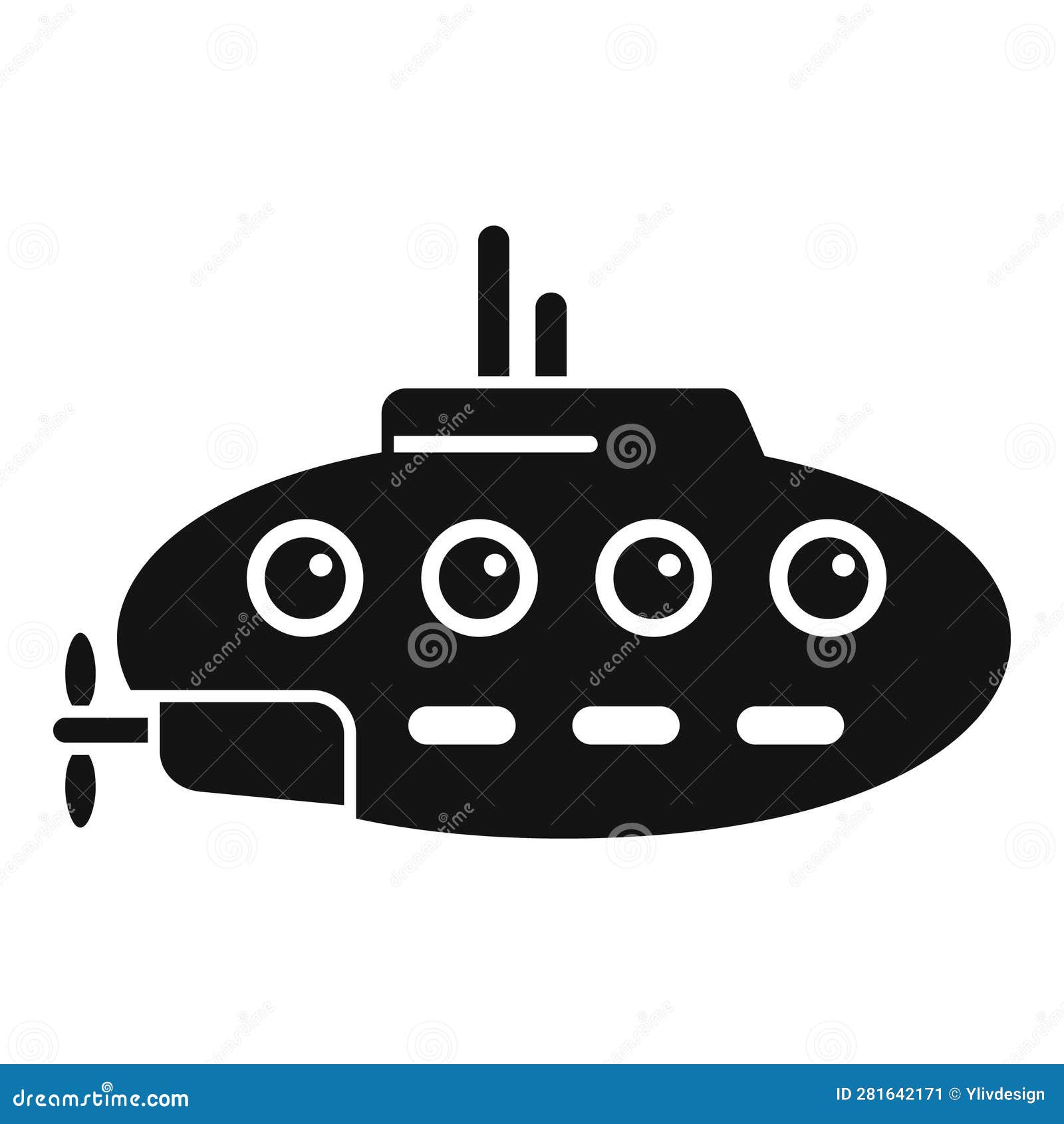 Military Submarine Icon Simple Vector. Underwater Ship Stock Vector ...