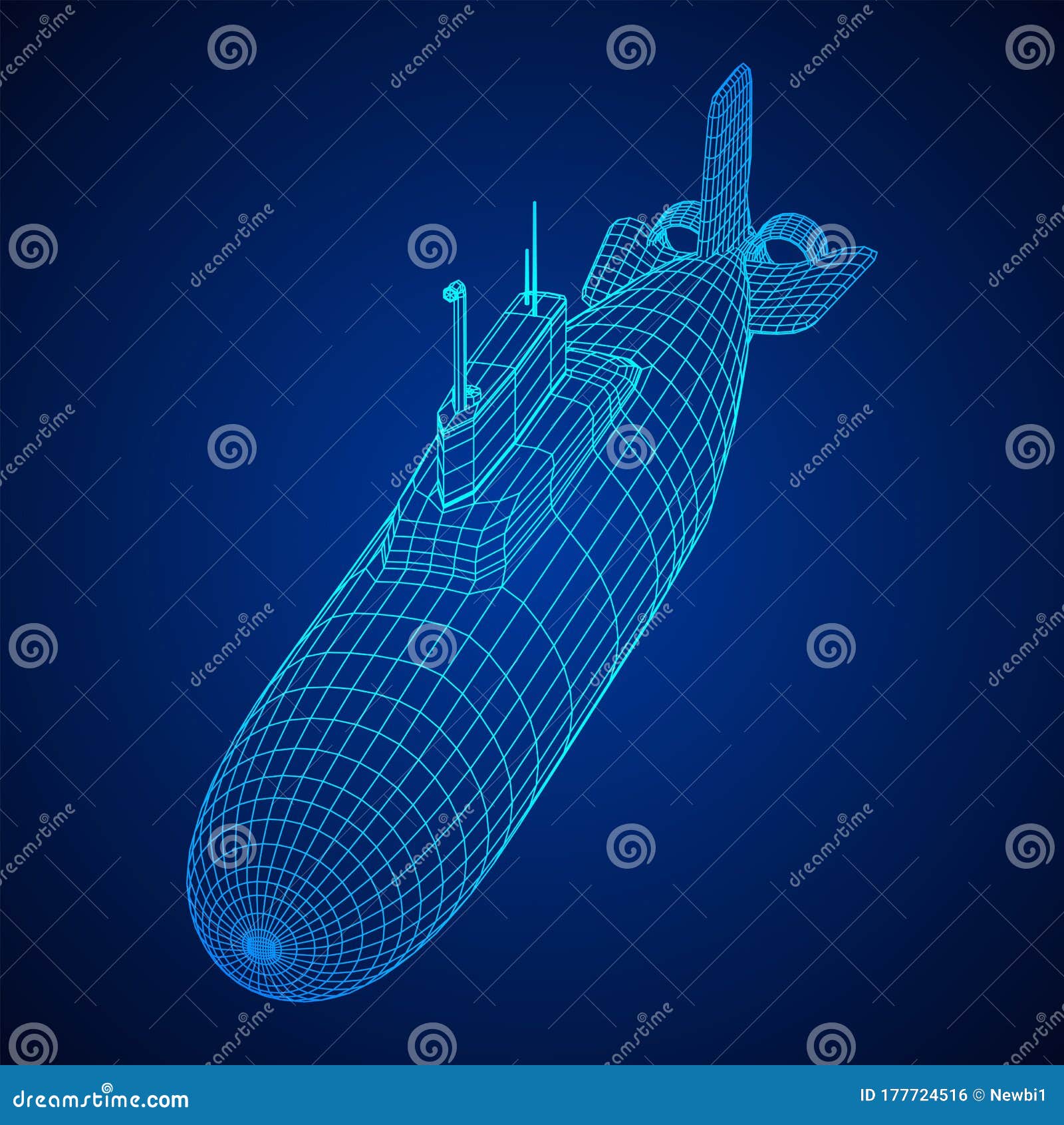 Military submarine vector stock vector. Illustration of blueprints ...