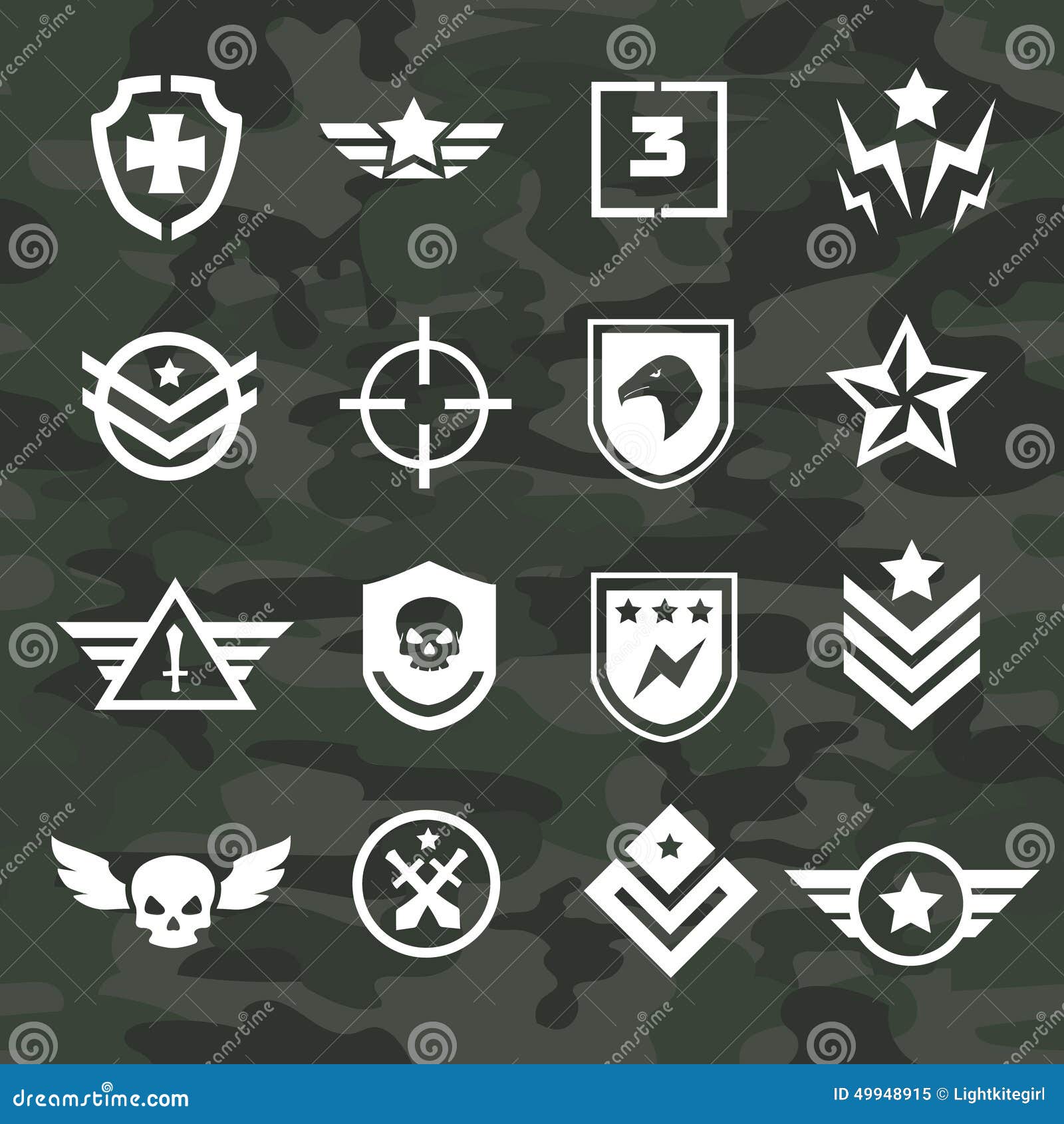 Military Symbol Icons and Logos Special Forces Stock Vector ...