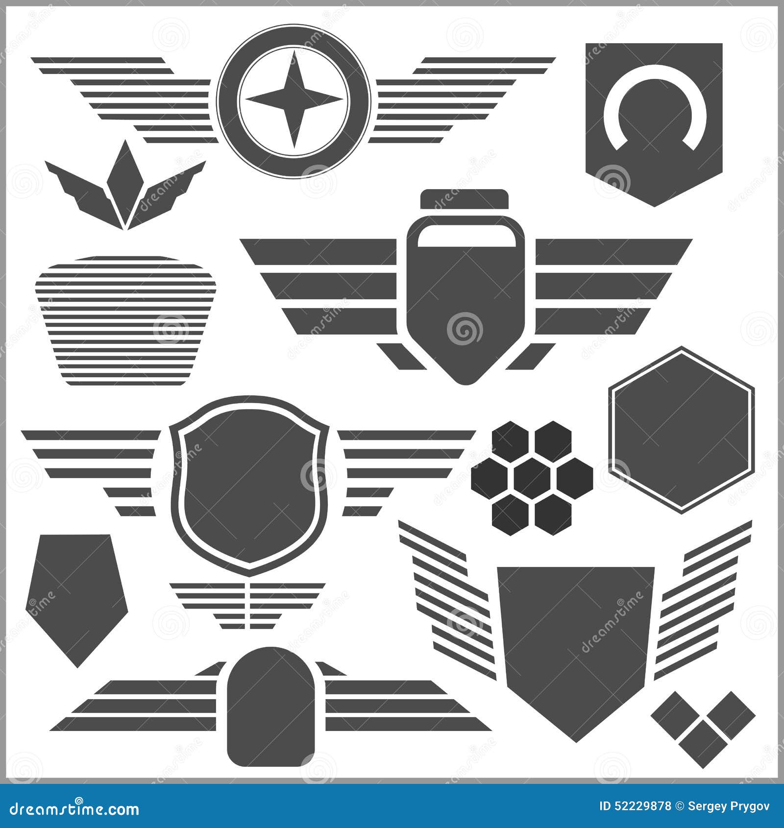 Military Symbol Icons - Vector Set Stock Vector - Illustration of ...