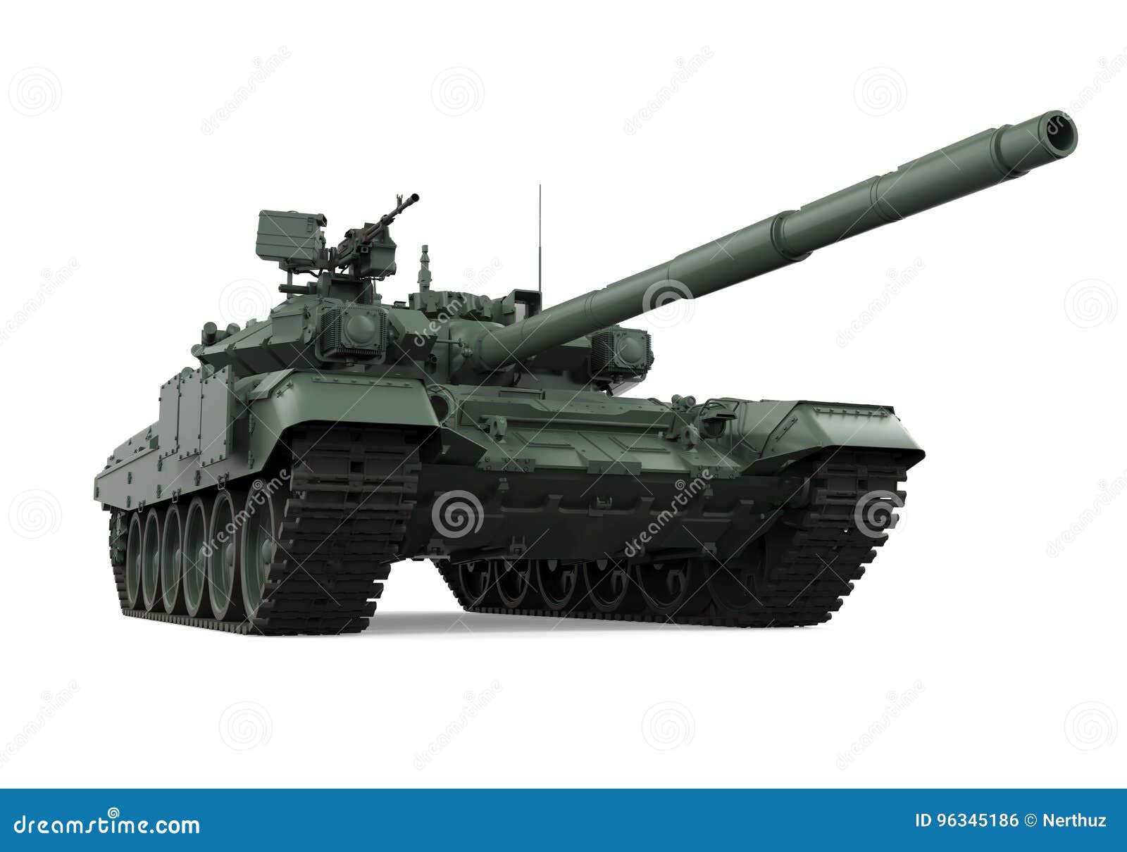 Military Tank Isolated stock illustration. Illustration of green - 96345186