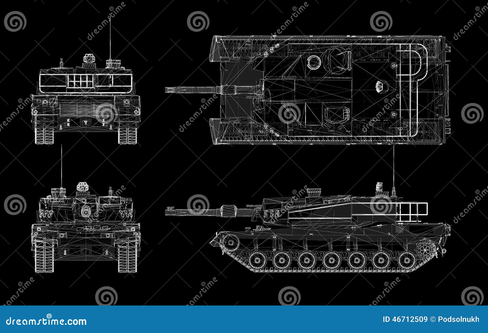 Military tank stock illustration. Illustration of horizontal - 46712509