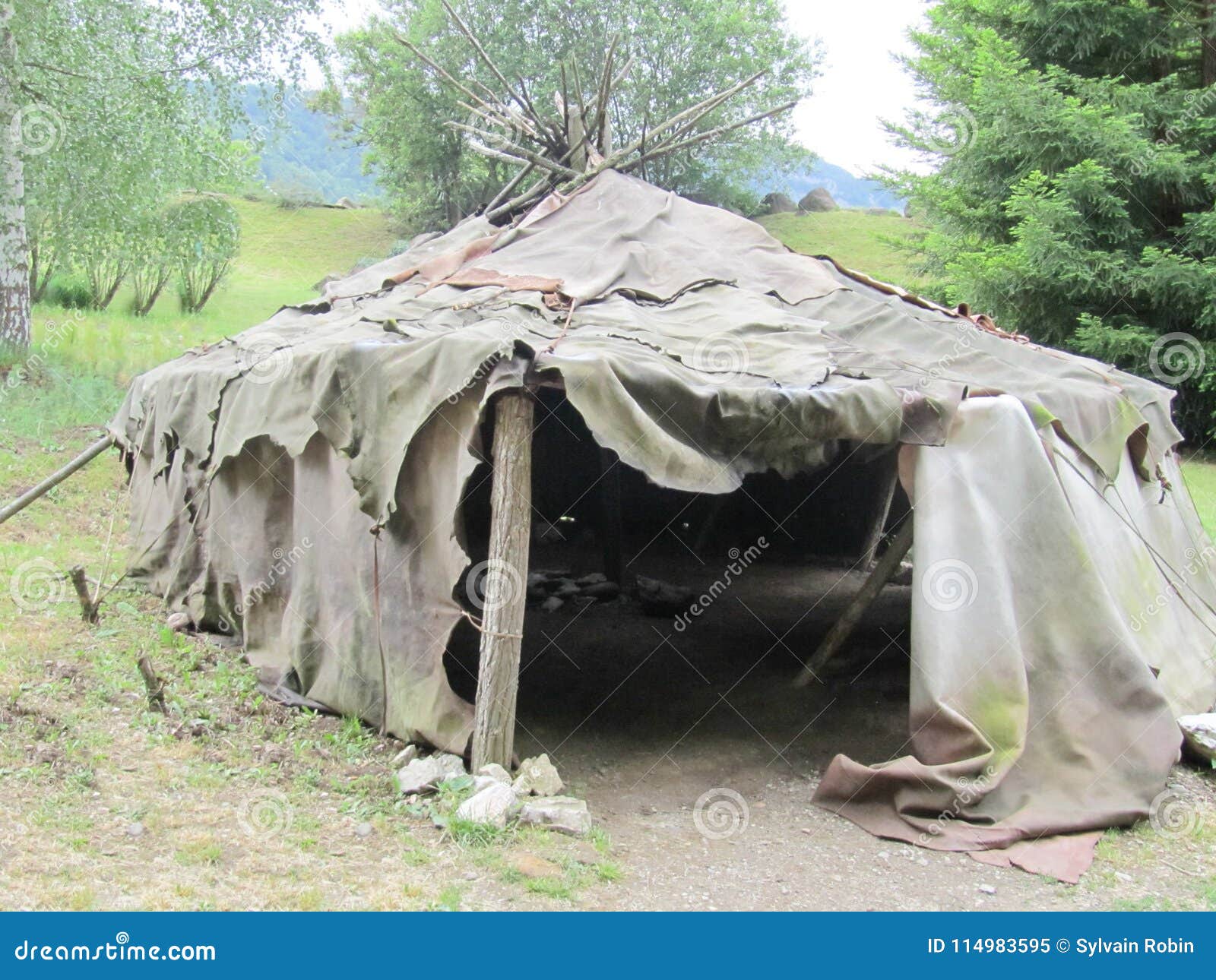 Military Tent in Army Camp of Ww2 Us Stock Image - Image of nature ...