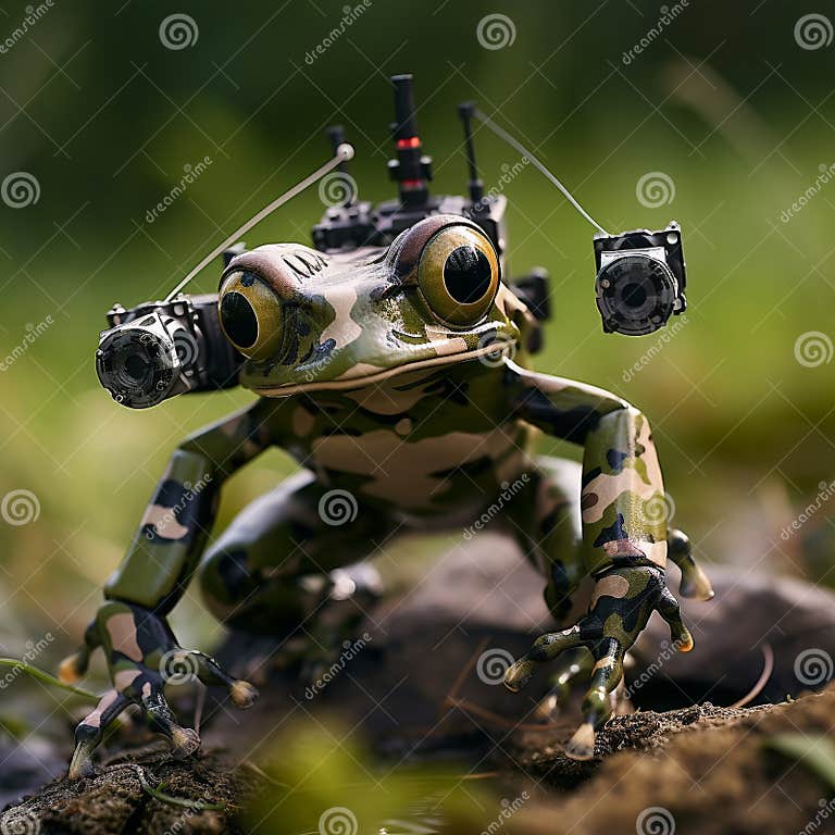 A Military Toad Pilot in a Darkly Dramatic Light. AI Generated Stock ...