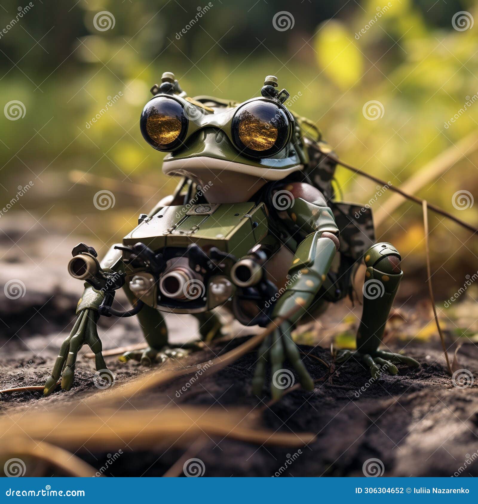 A Military Toad Pilot in a Darkly Dramatic Light. AI Generated Stock ...
