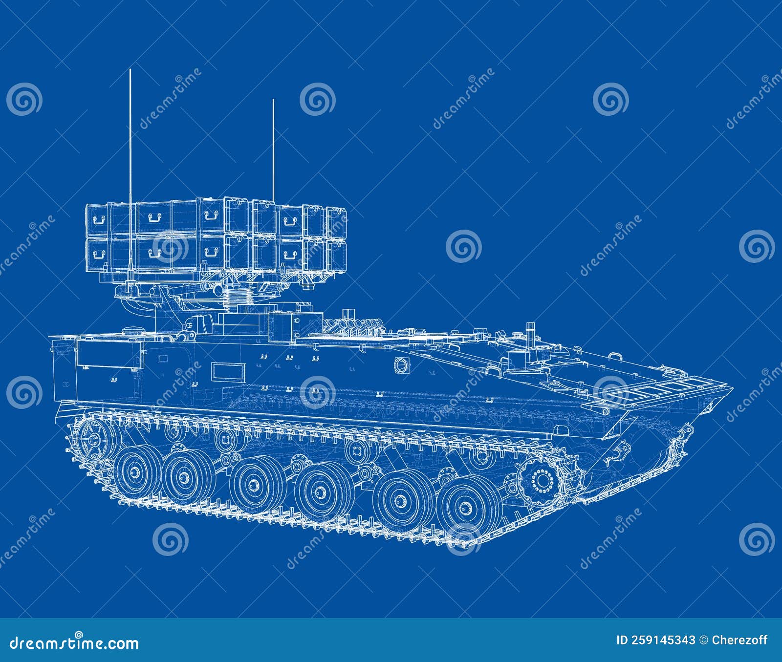 Military Track Missle System. Vector Stock Vector - Illustration of ...