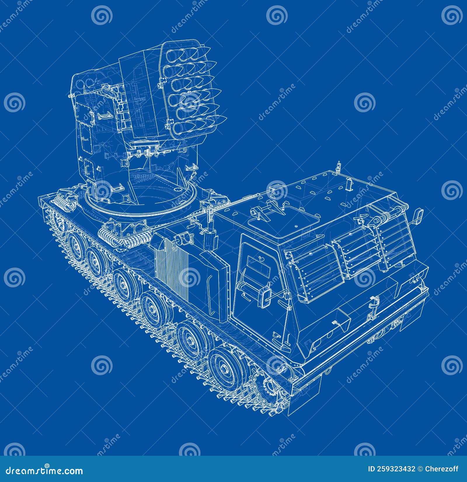 Military Track Missle System. Vector Stock Vector - Illustration of ...
