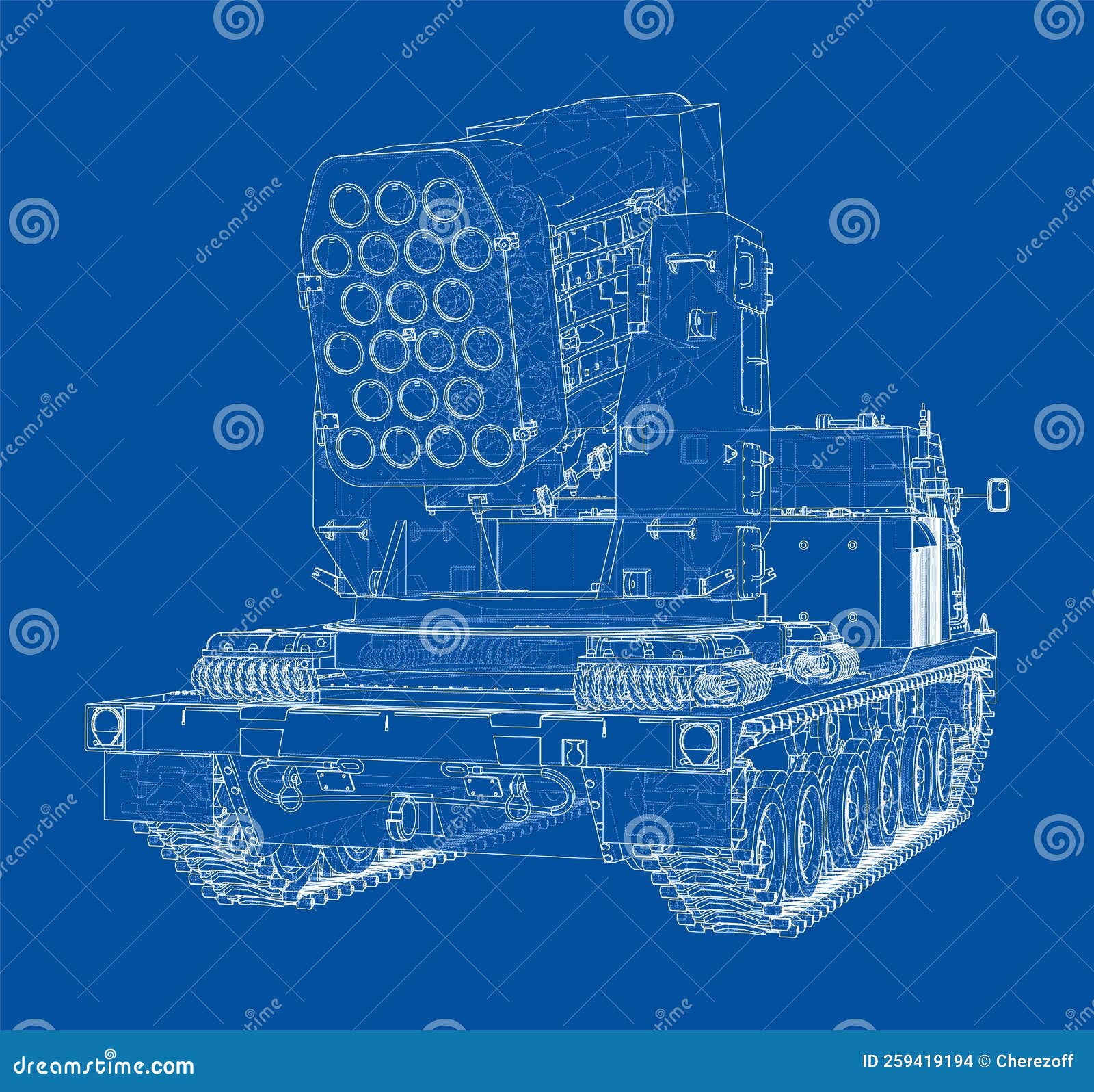 Military Track Missle System. Vector Stock Vector - Illustration of ...