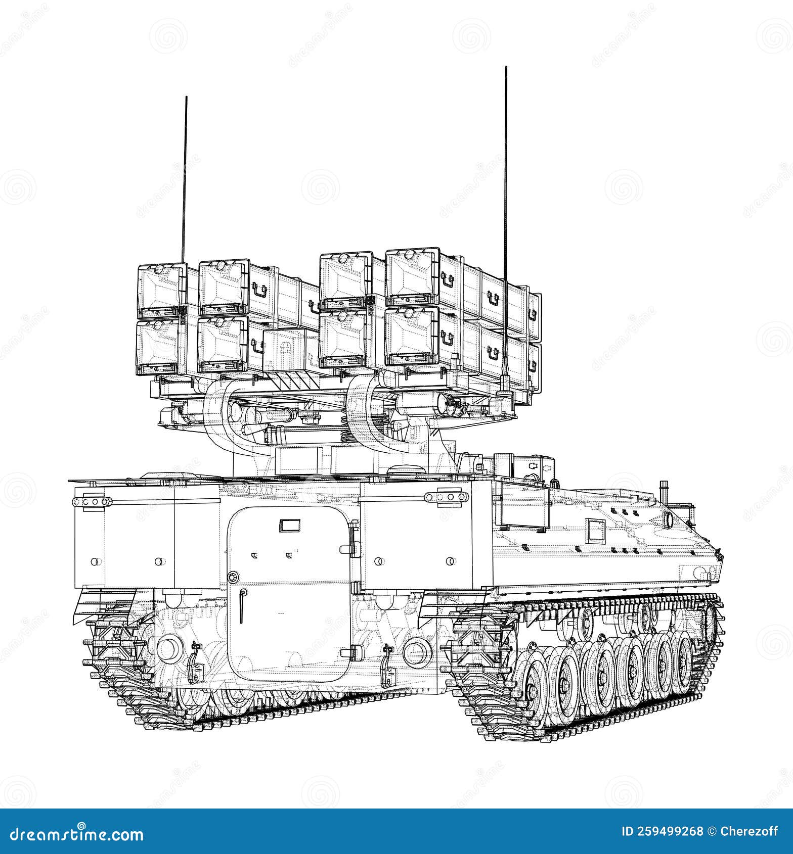 Military Track Missle System. Vector Stock Vector - Illustration of ...