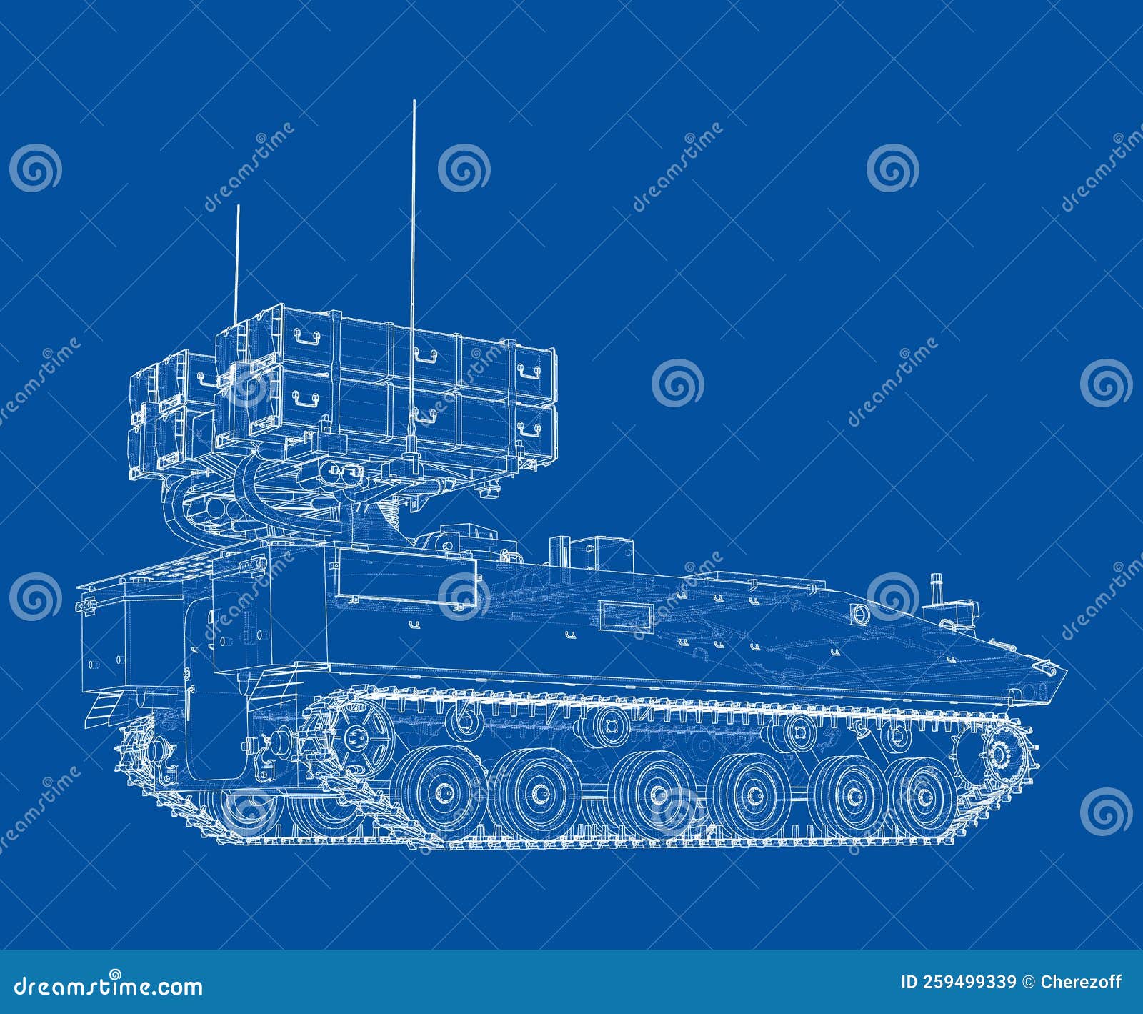 Military Track Missle System. Vector Stock Vector - Illustration of ...