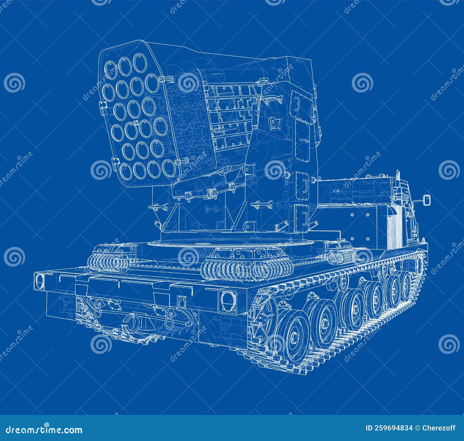 Military Track Missle System. Vector Stock Vector - Illustration of ...