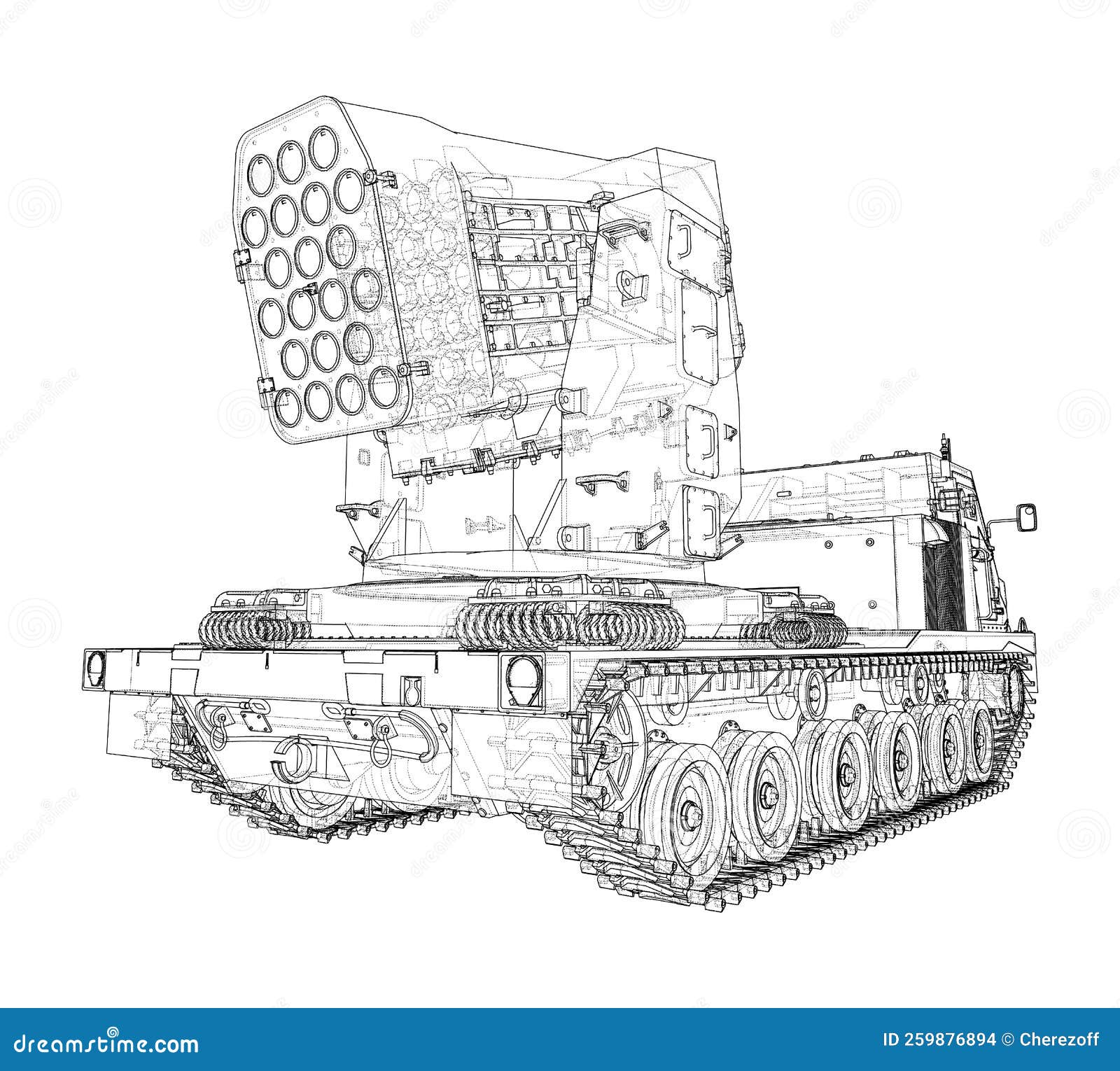 Military Track Missle System. Vector Stock Vector - Illustration of ...
