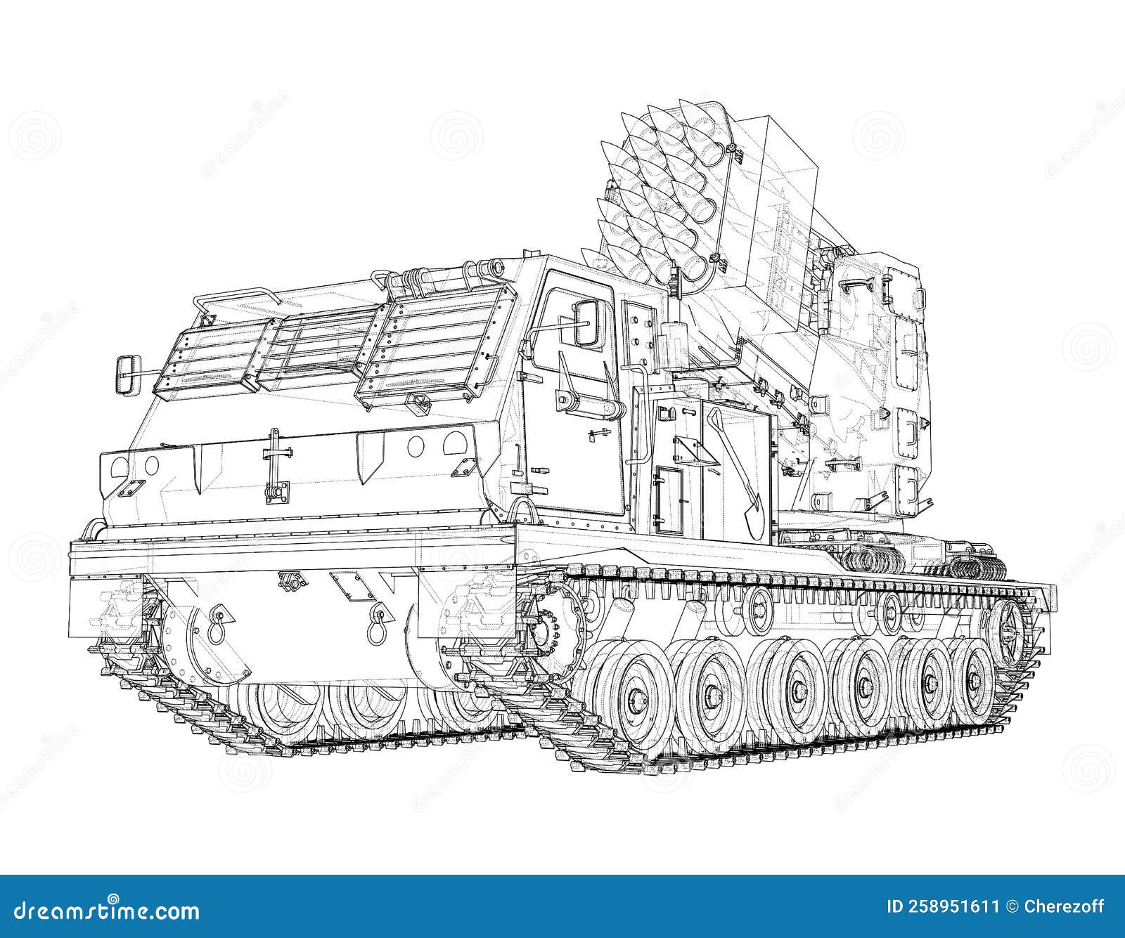 Military Track Missle System. Vector Stock Vector - Illustration of ...