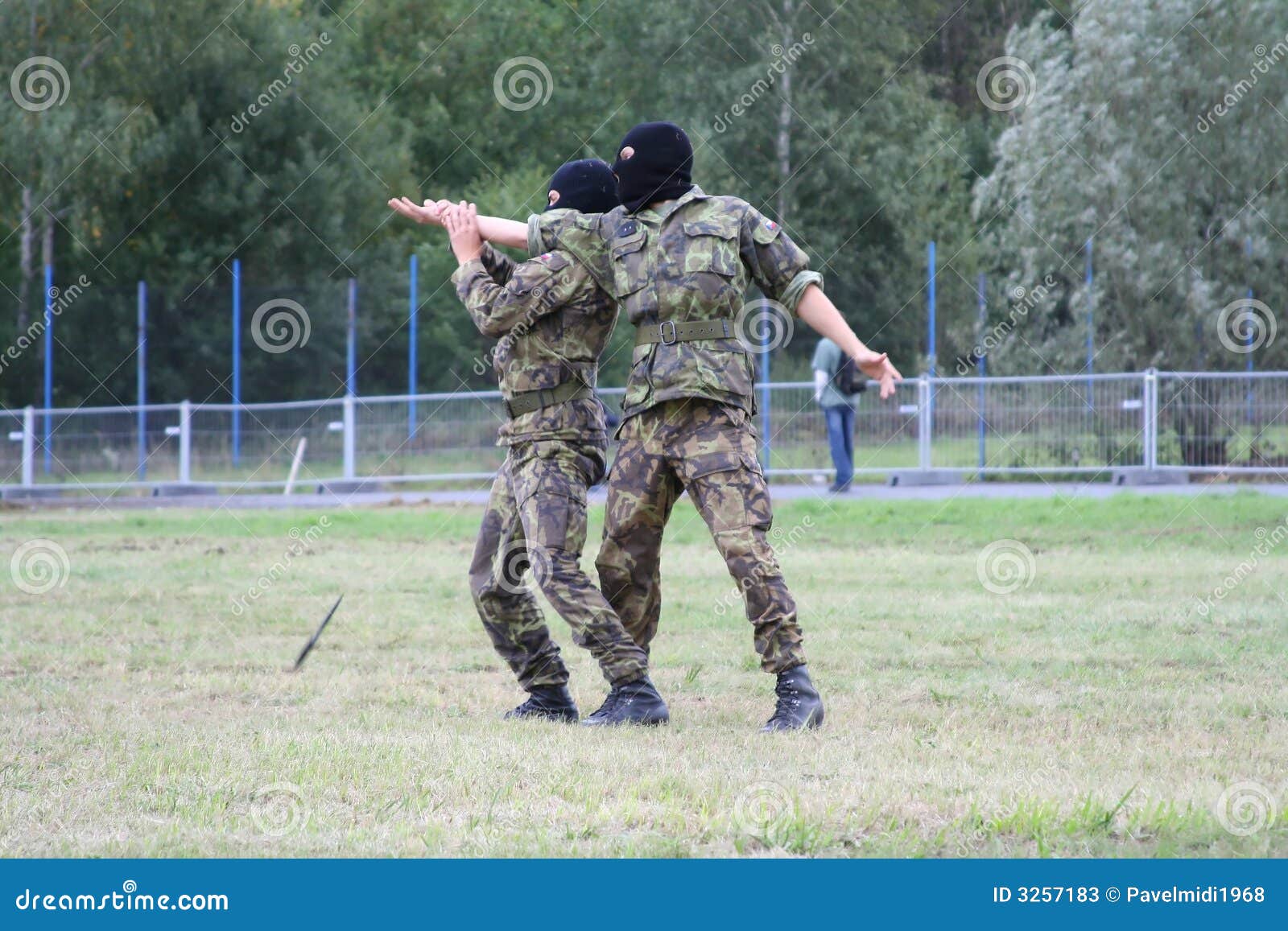 Military Training. The Weapon Is At The Ready. Machine Guns, Rifles ...