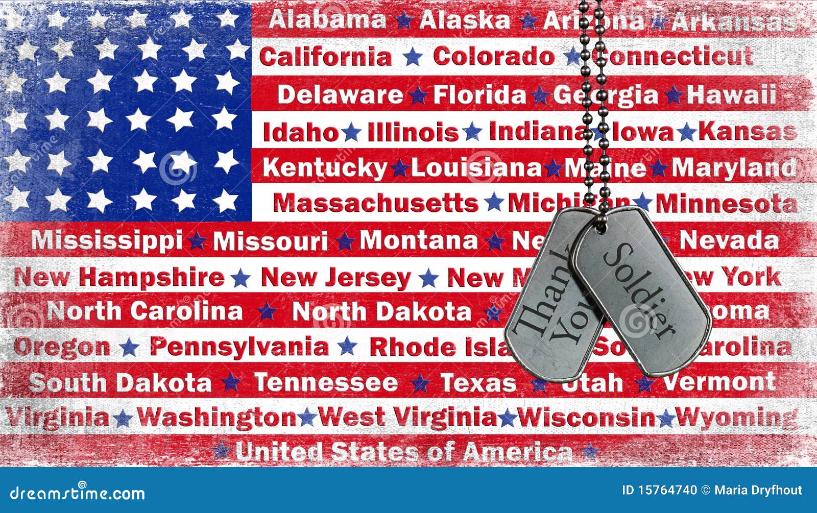 Military Tribute on Dog Tags Stock Illustration - Illustration of ...